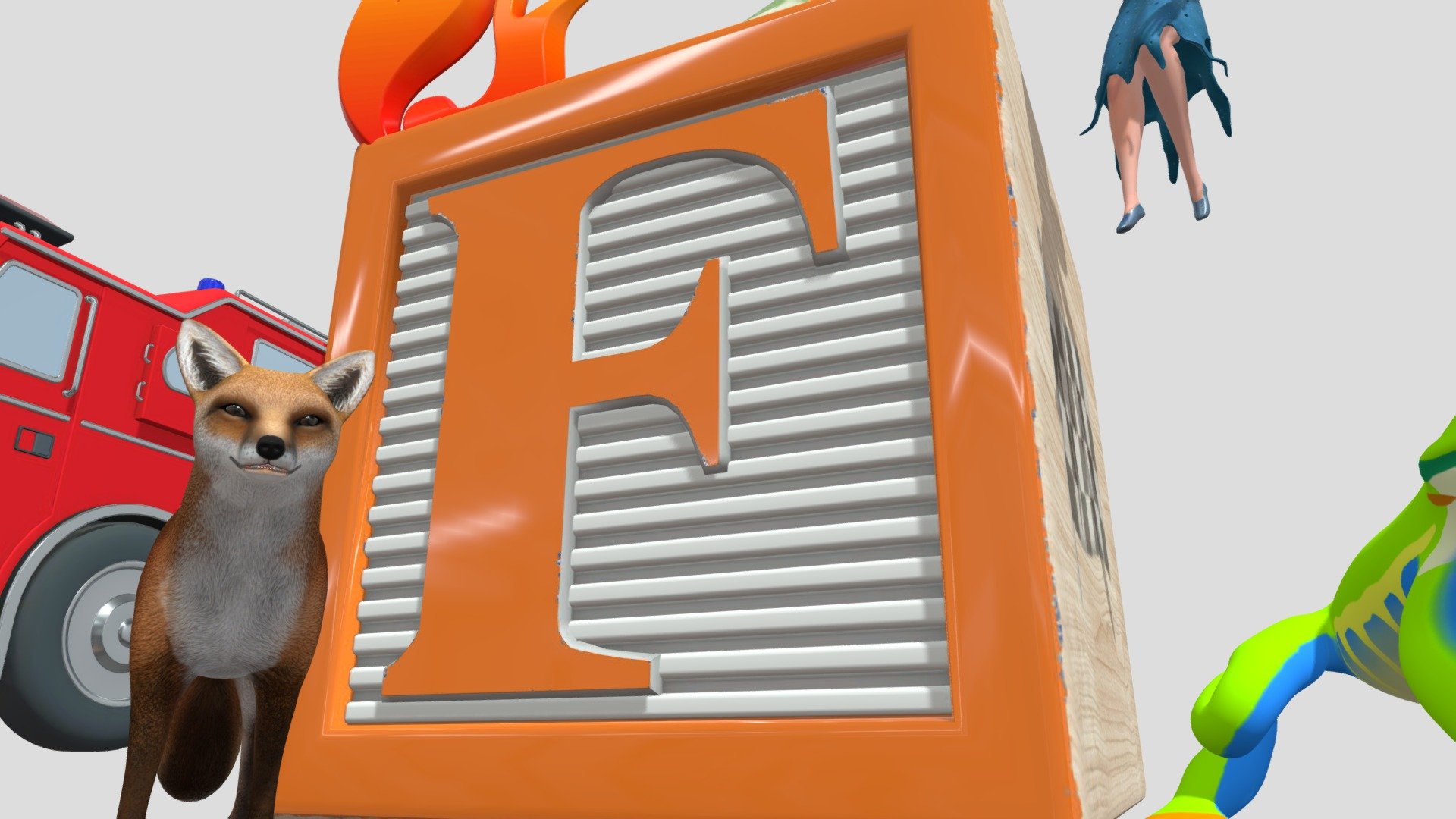 F is for.. - Download Free 3D model by aj6393456 [9a5fb74] - Sketchfab