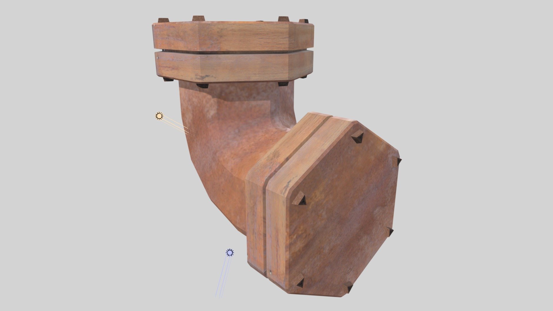 Tube connector (bended) - 3D model by Caspar [9a6005e] - Sketchfab