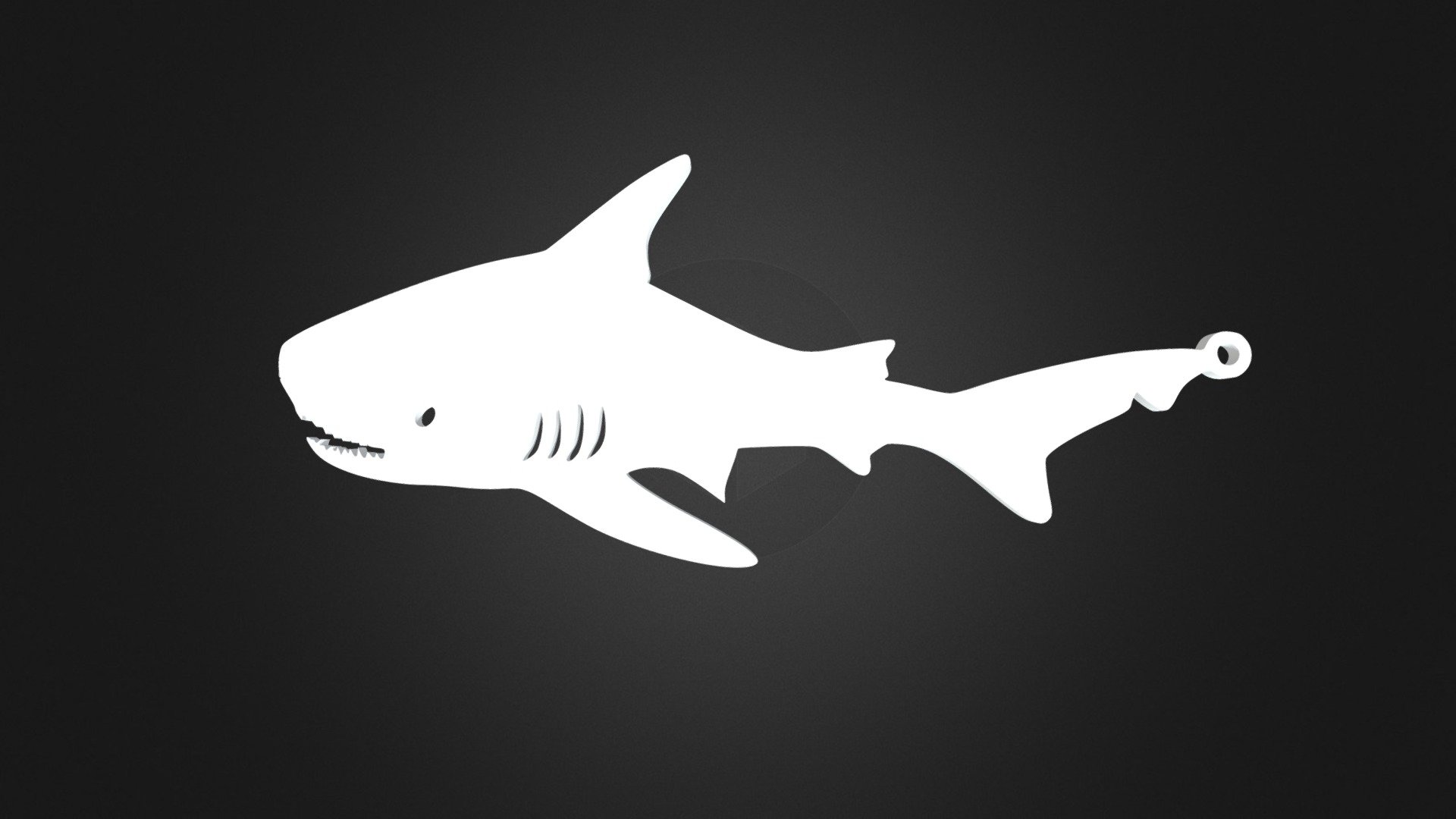 Shark Keychain pendant (3D printable) - Download Free 3D model by ...