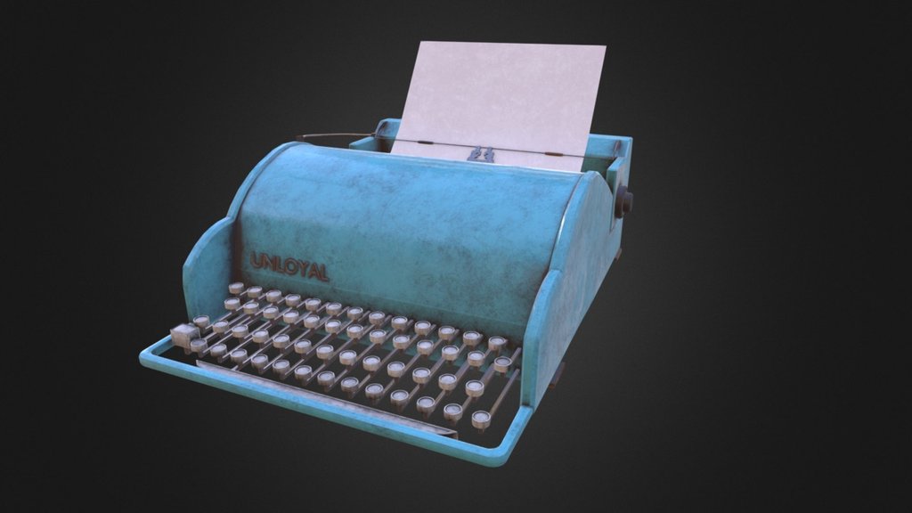 1960's Type Writer - 3D model by Milacetious [9a657ac] - Sketchfab