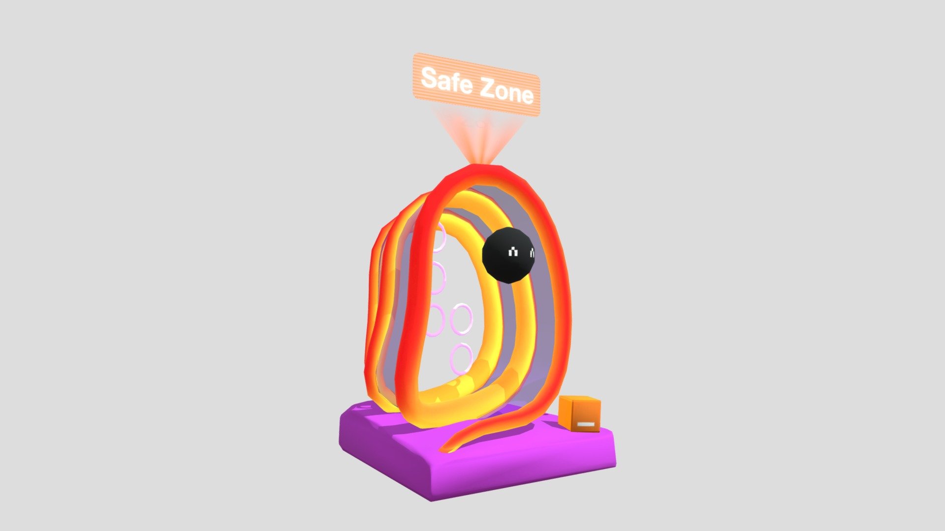 Orange Safe Zone [Neon Fever] Phone - Download Free 3D model by ...