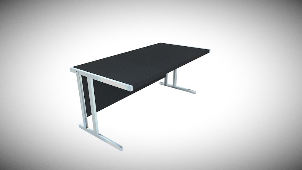 Lincoln 1600 Desk-black - 3D model by denkain [9a677eb] - Sketchfab