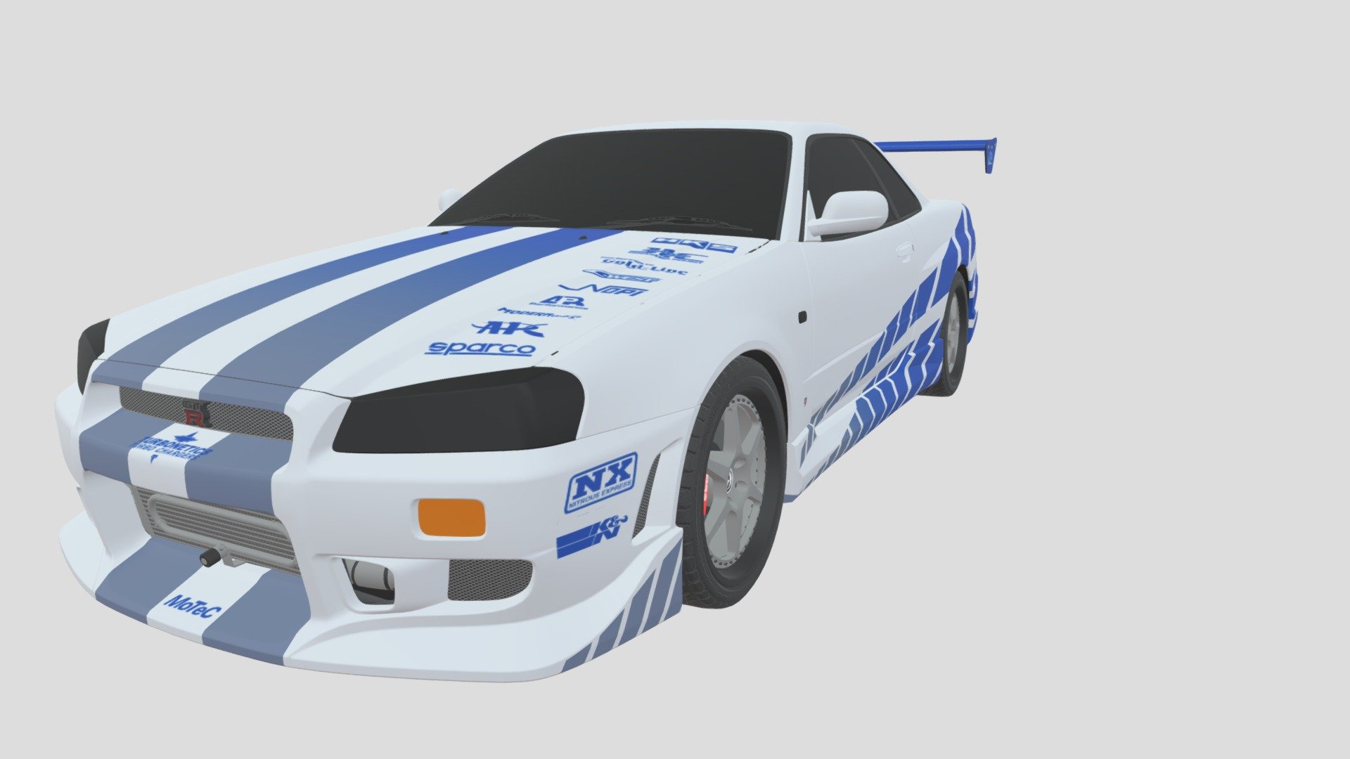 1999-nissan-skyline-gtr-r34-c-west-2f2f - Download Free 3D model by ...