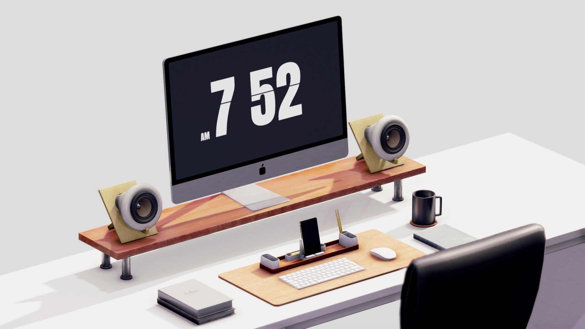 PC Desk - Download Free 3D model by Ren Viro Store (@renviros) [9a68171 ...