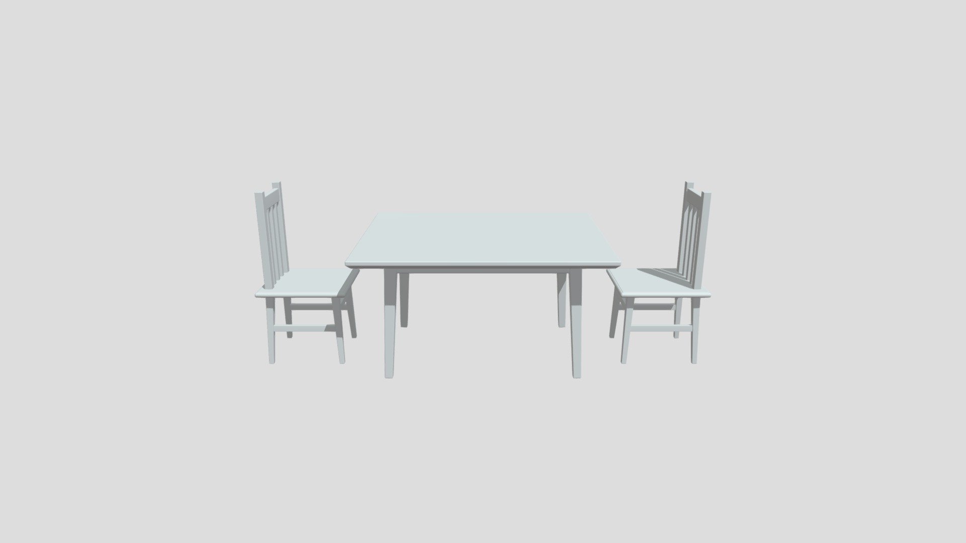 Basic Kitchen Table Set - Base Mesh - 3D model by James L. Odom ...