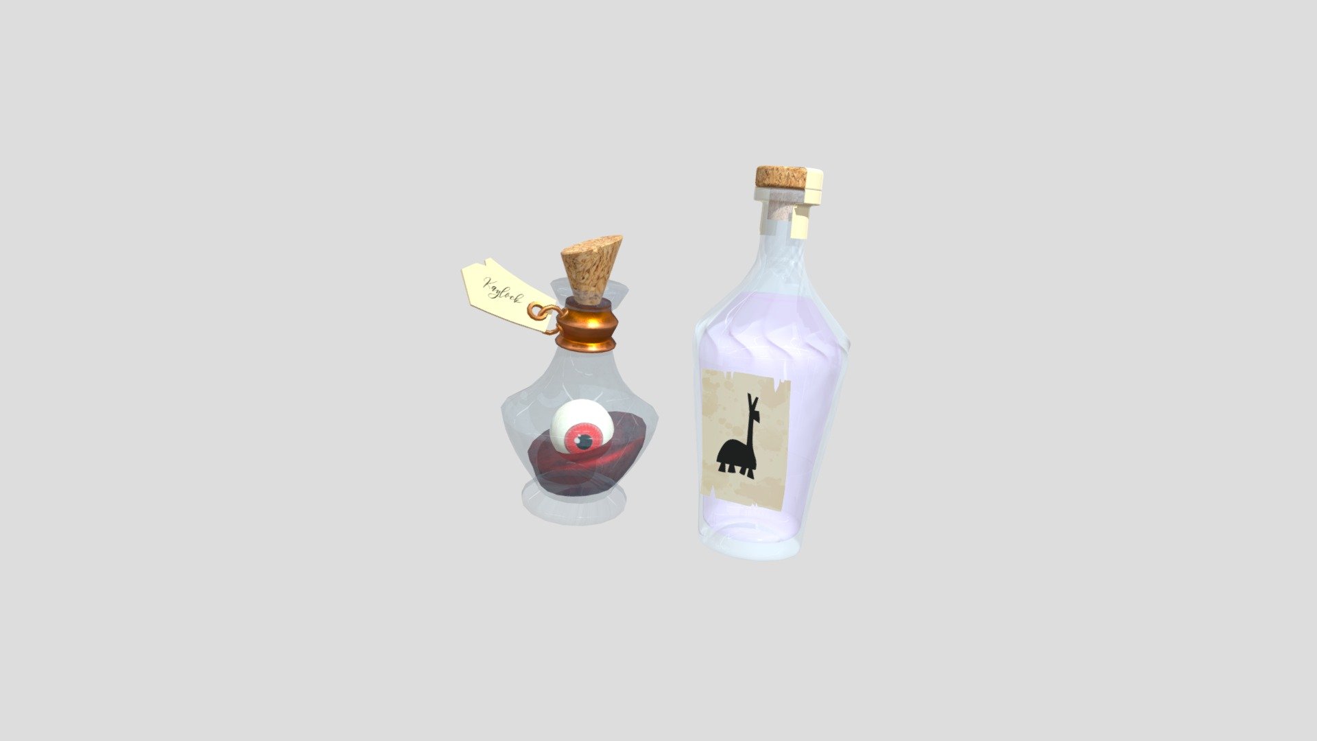 Magic Potions - 3D model by Rebecca.Kaylock [9a6eca3] - Sketchfab