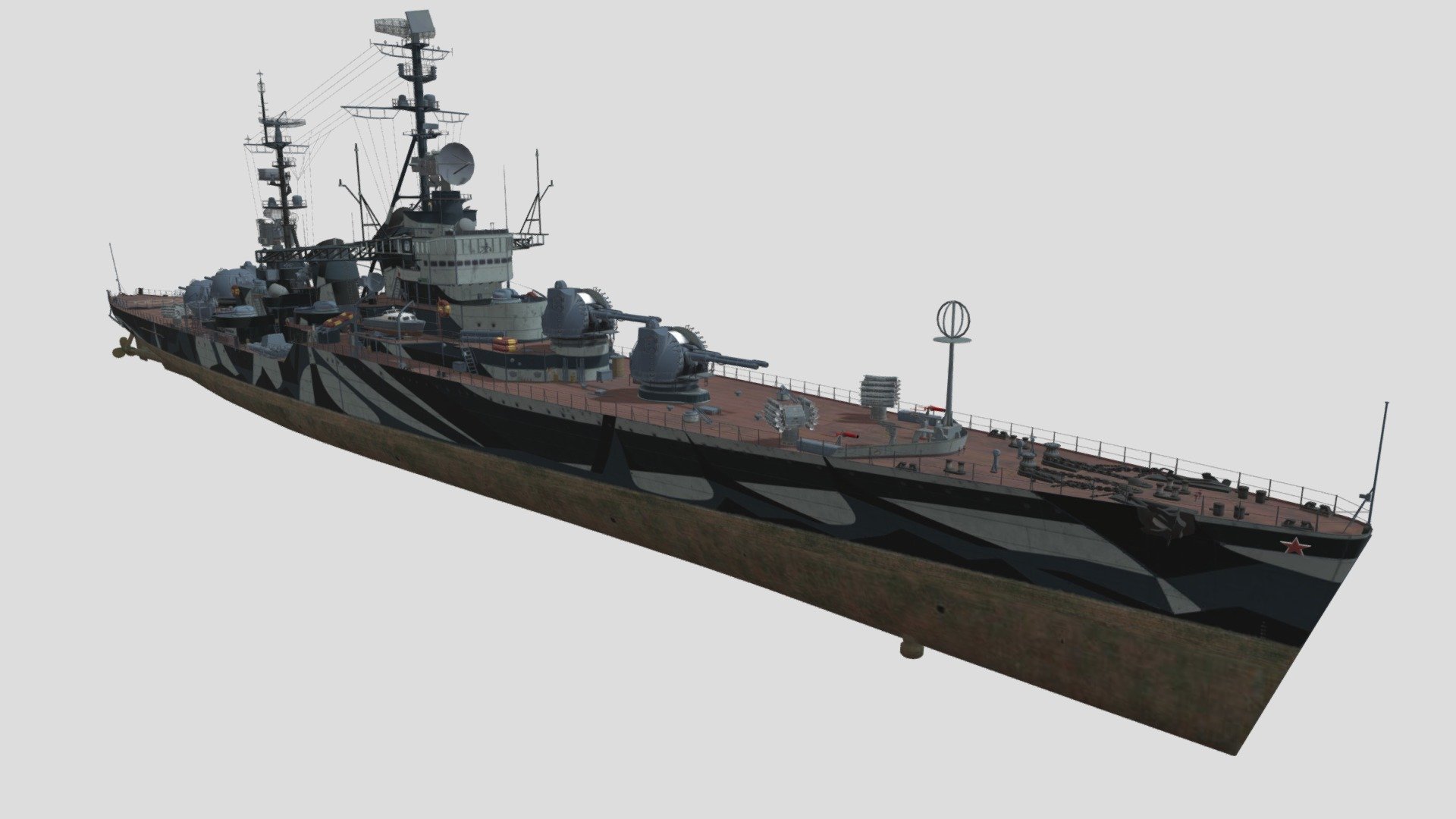 USSR cruiser Sovremenny(СОВРЕМЕННЫЙ) - Download Free 3D model by 全斗焕 ...