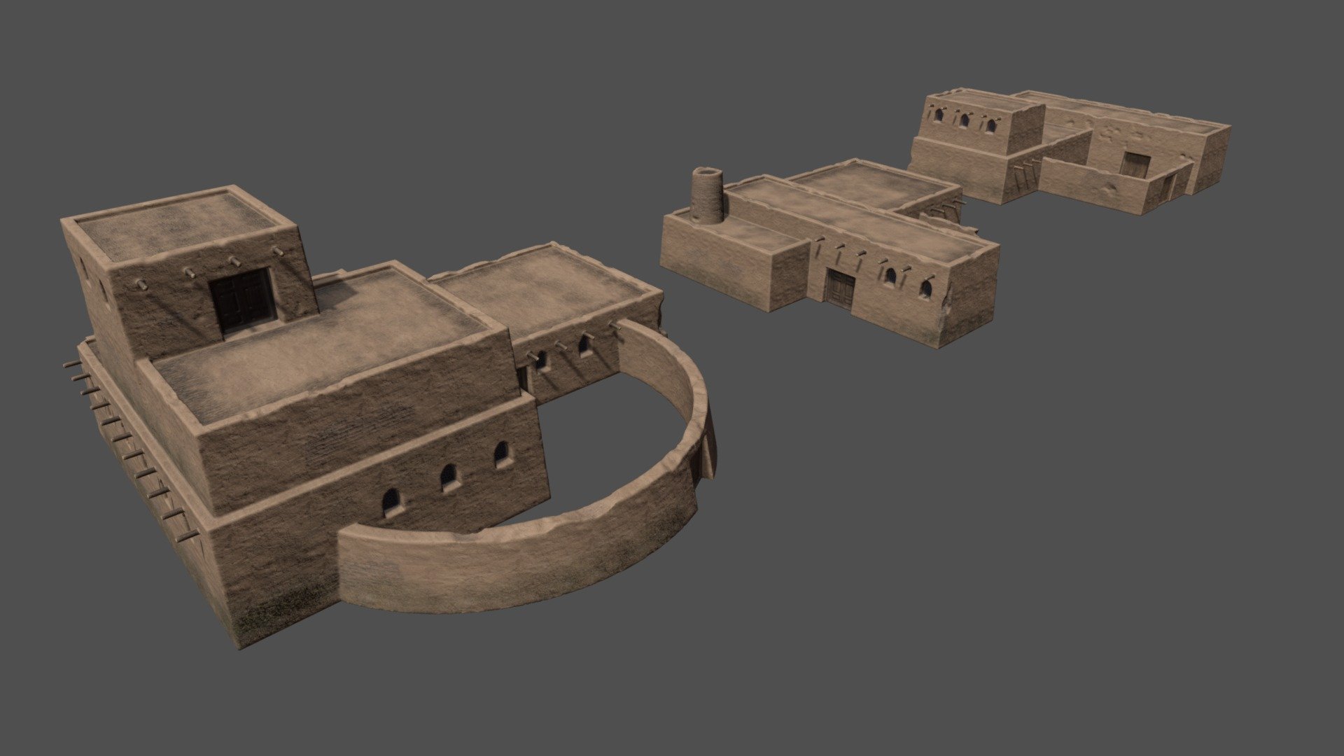 Asian_ Historical_ Buildings_1 - 3D model by Iskandar (@iskandar ...