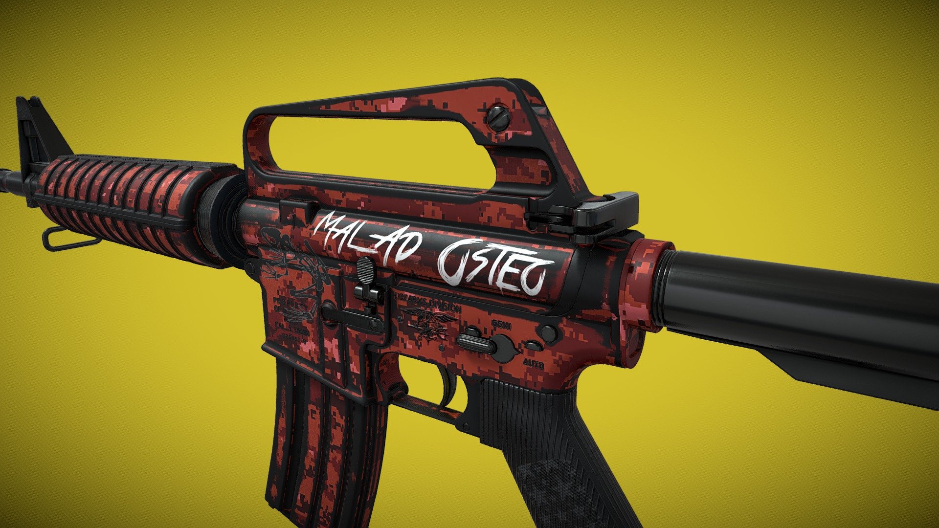 Bad to the Bone [fire camo] - 3D model by jetpackers [9a700e3] - Sketchfab