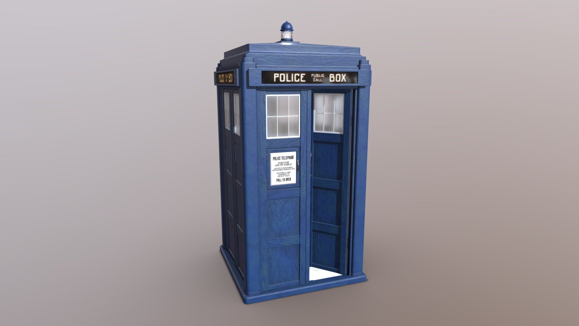 TARDIS - 3D model by Vila (@VilaPereira) [9a79efc] - Sketchfab