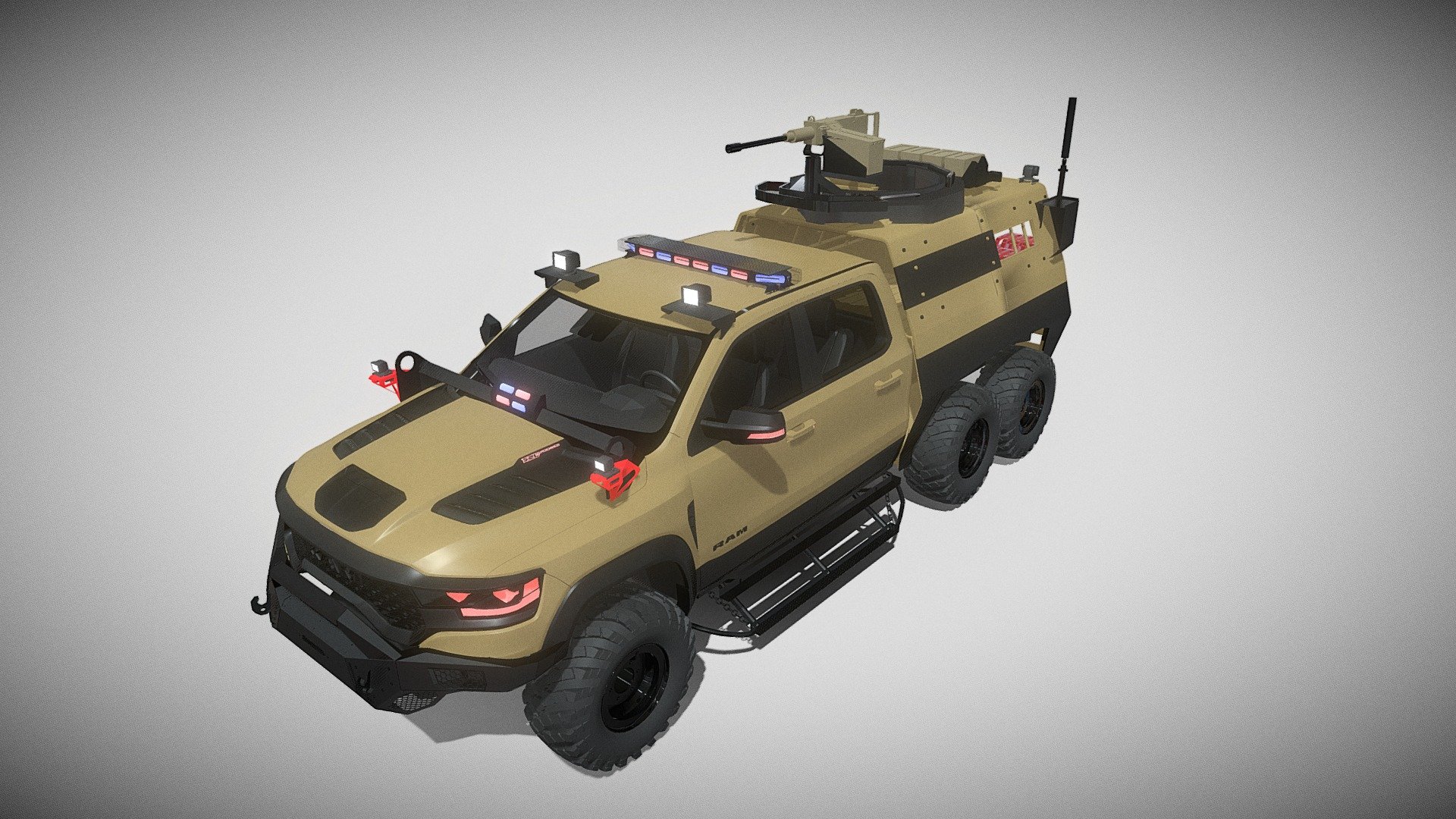 RAM 1500 TRX 6x6 - Tactical Military Truck - 3D model by iron_0001 ...