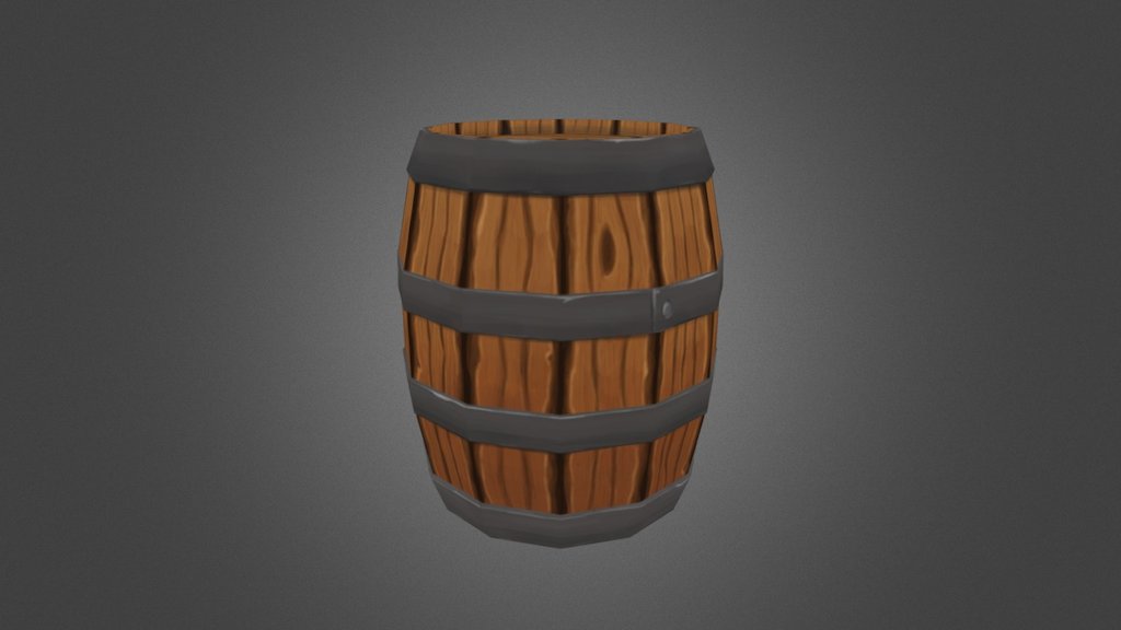Hand-painted Barrel - 3D model by Creold [9a7a73f] - Sketchfab
