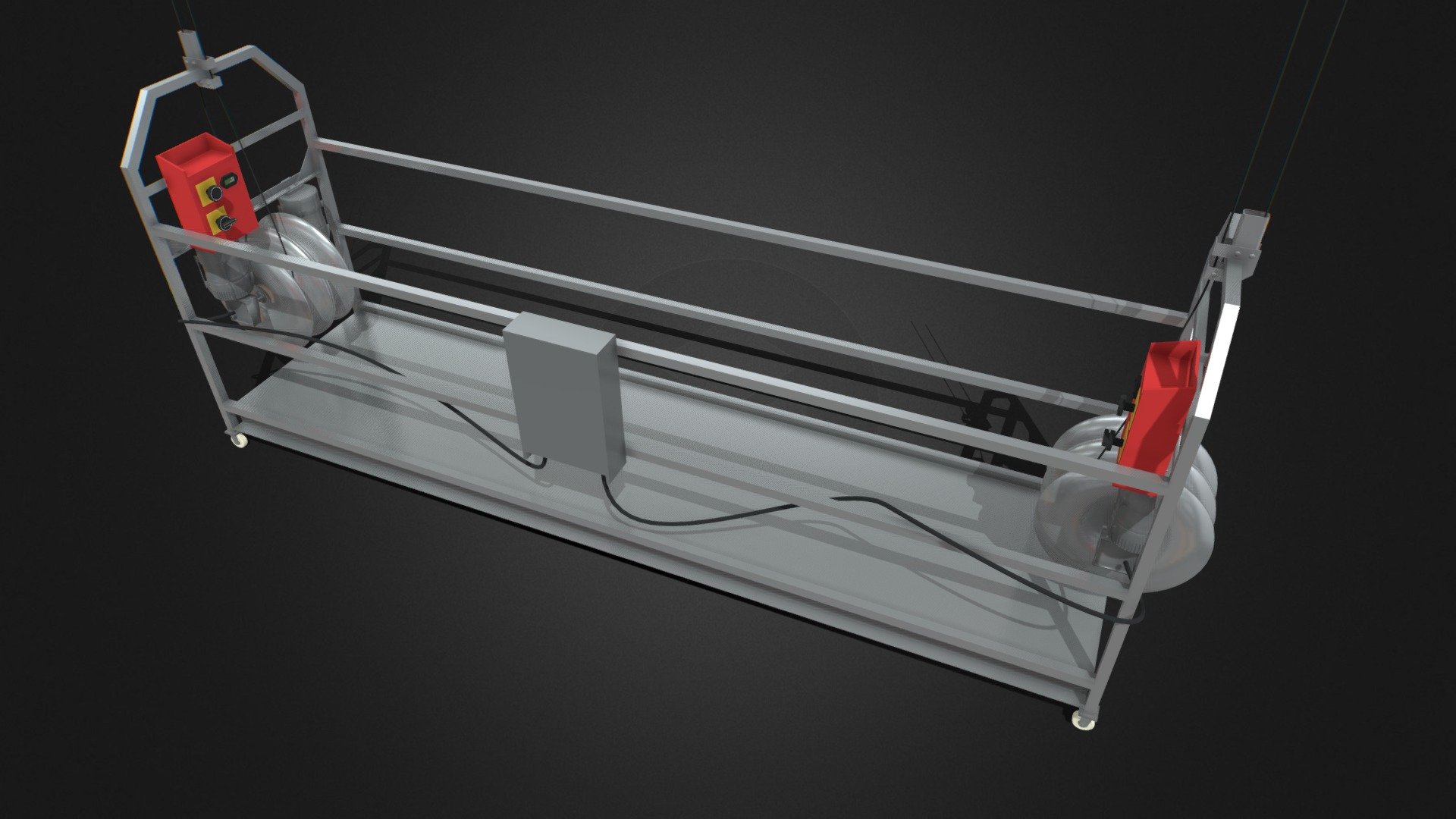 Window Cleaners Platform for skyscraper 3d asset - Buy Royalty Free 3D ...