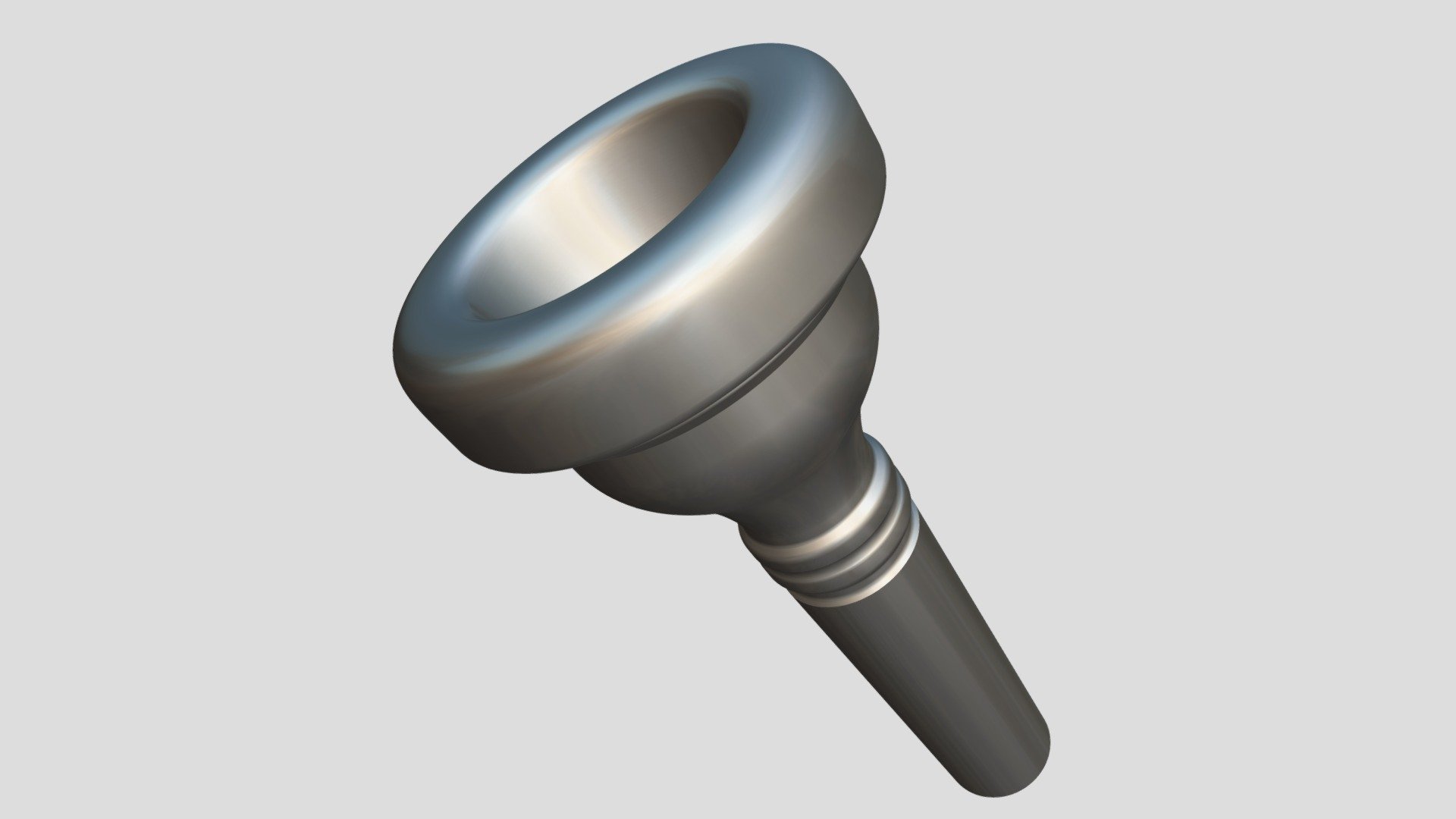 Conn 7 short shank cornet mouthpiece rendering - Download Free 3D model ...