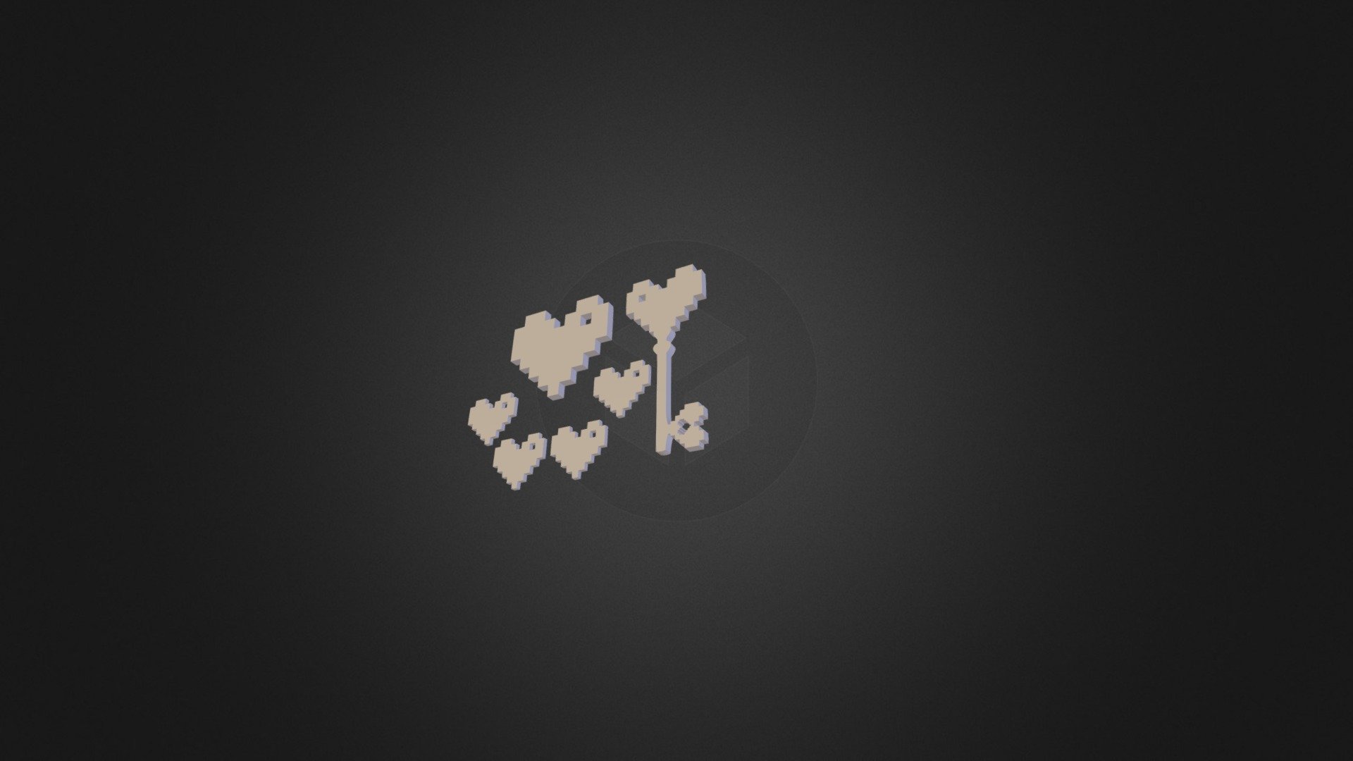 8 Bit Conversion Heart Pendant 3D Prototype Mesh - 3D model by ...