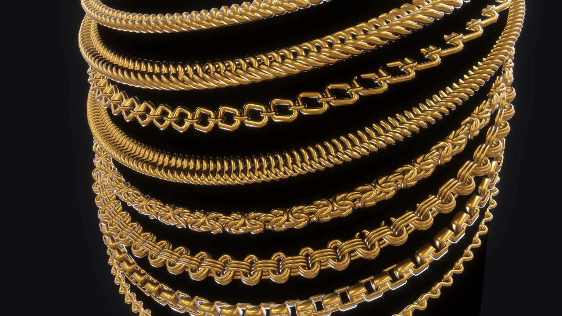 Chain set - Download Free 3D model by Meilov (@meilov3D) [9a83306 ...