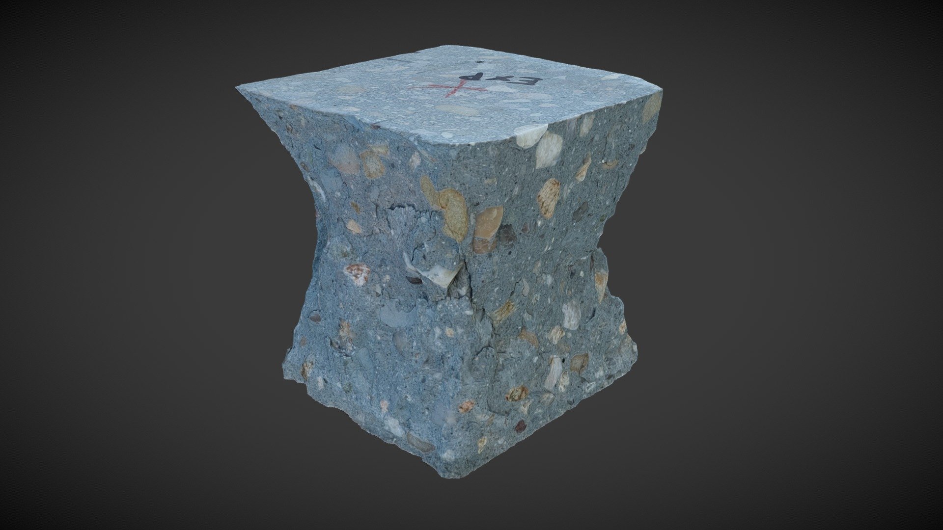 Concrete cube after compressive strength test - 3D model by michal.cdv ...