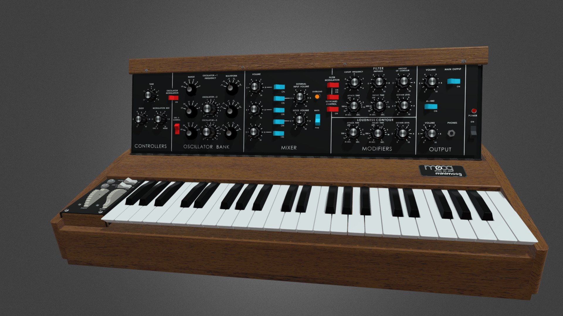 Minimoog Synthesizer - 3D model by jvin [9a86041] - Sketchfab