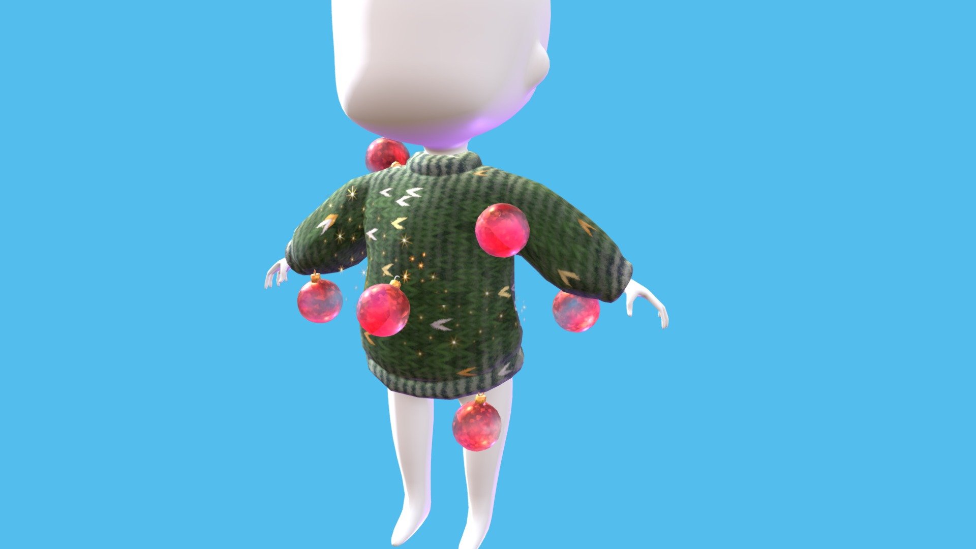 Chibi Christmas Sweater || Suéter Navideño Chibi - Download Free 3D ...