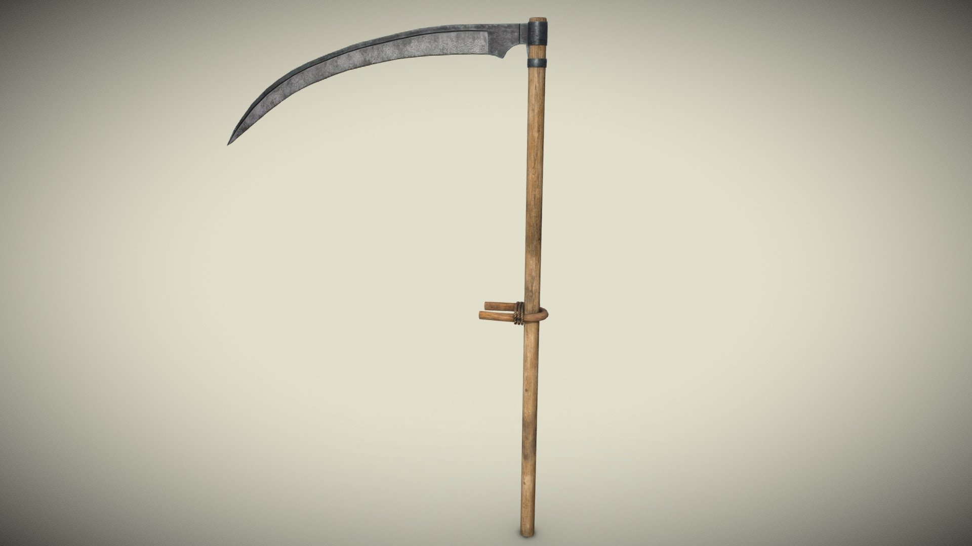 Scythe tool of labor PBR low-poly 3D model - Buy Royalty Free 3D model ...