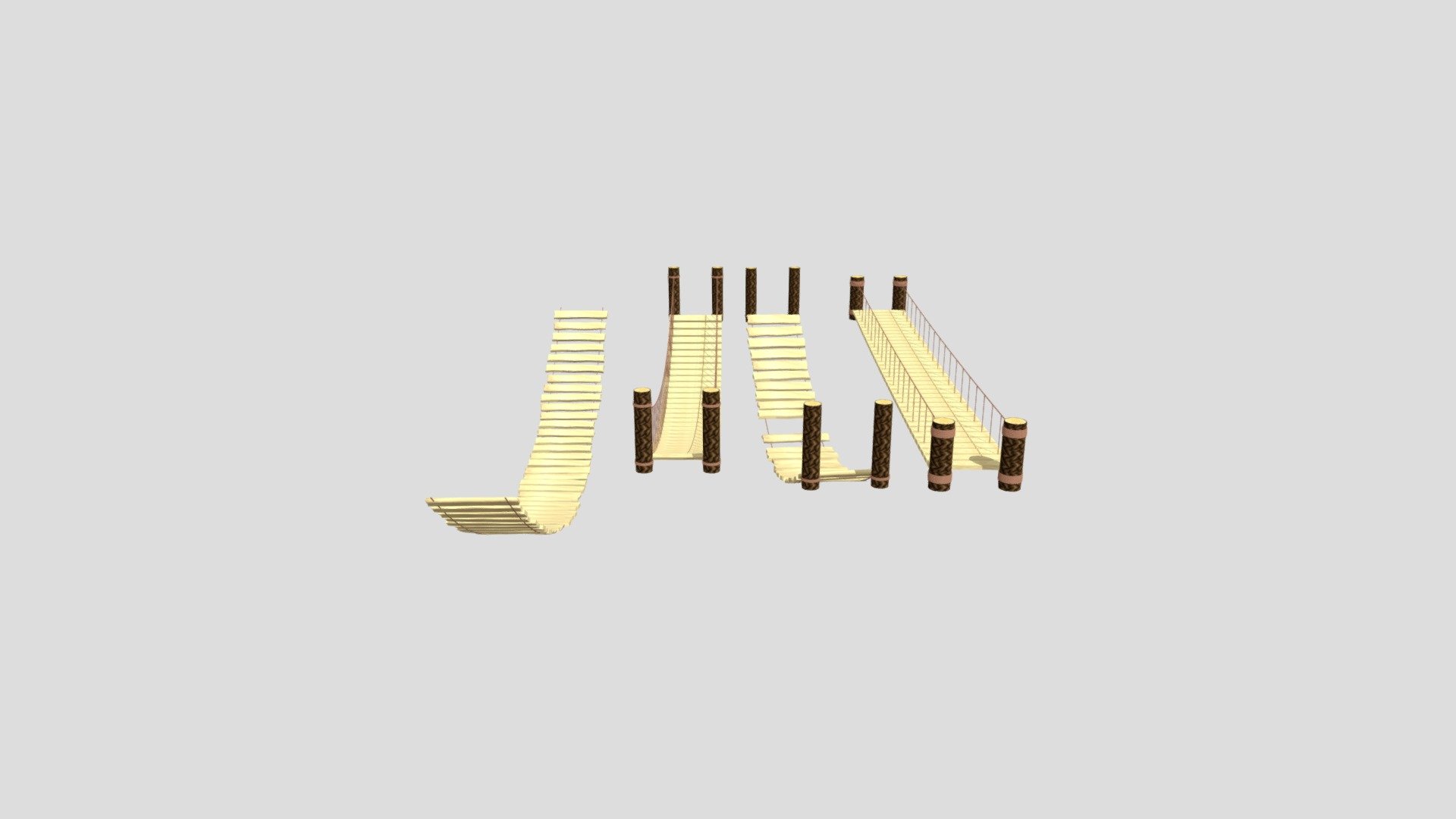 Prop Maker Rope Bridge: Example Models - Download Free 3D model by ...