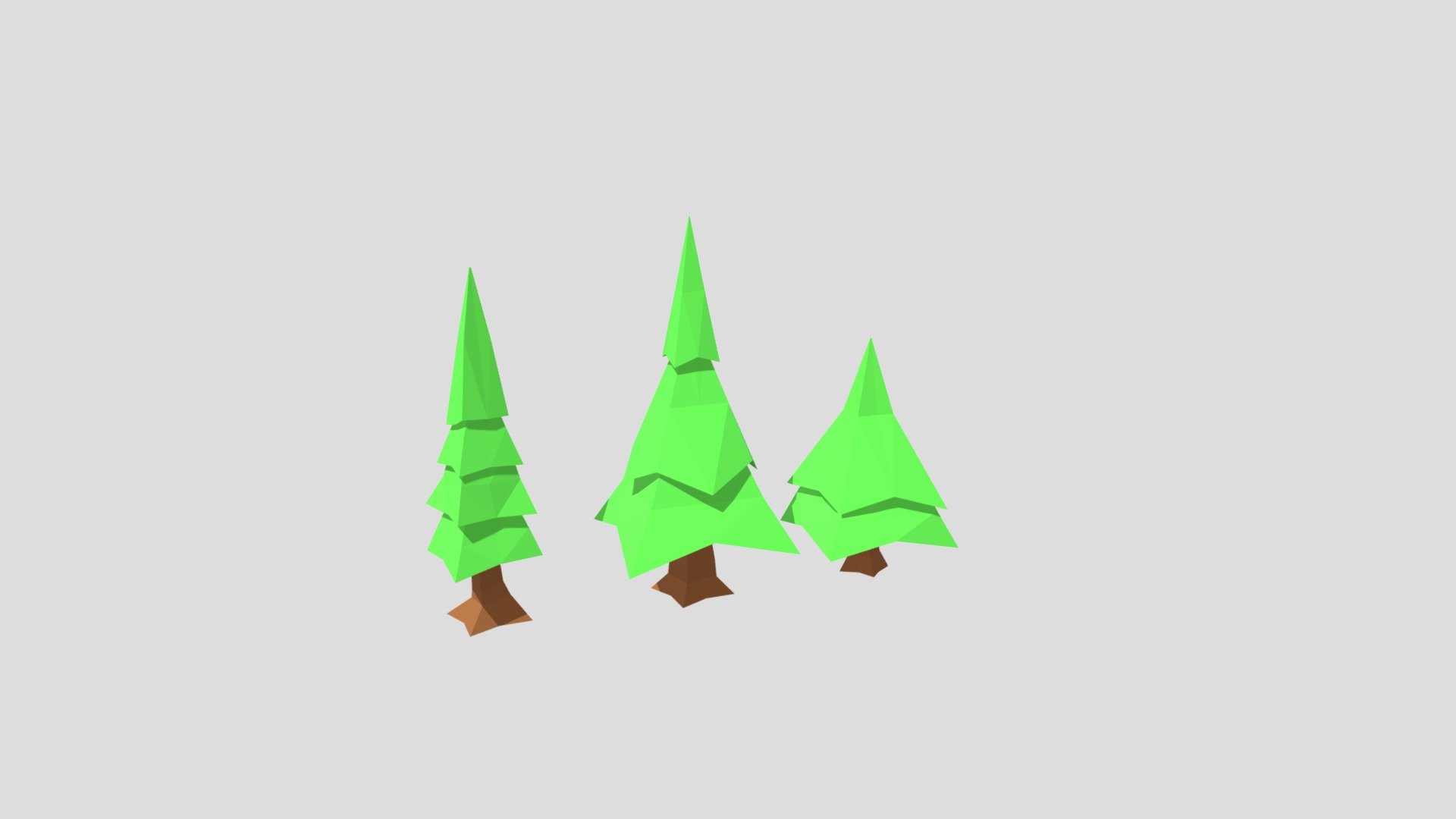 Low Poly Pine Trees - 3D model by ROCOXO [9a91682] - Sketchfab