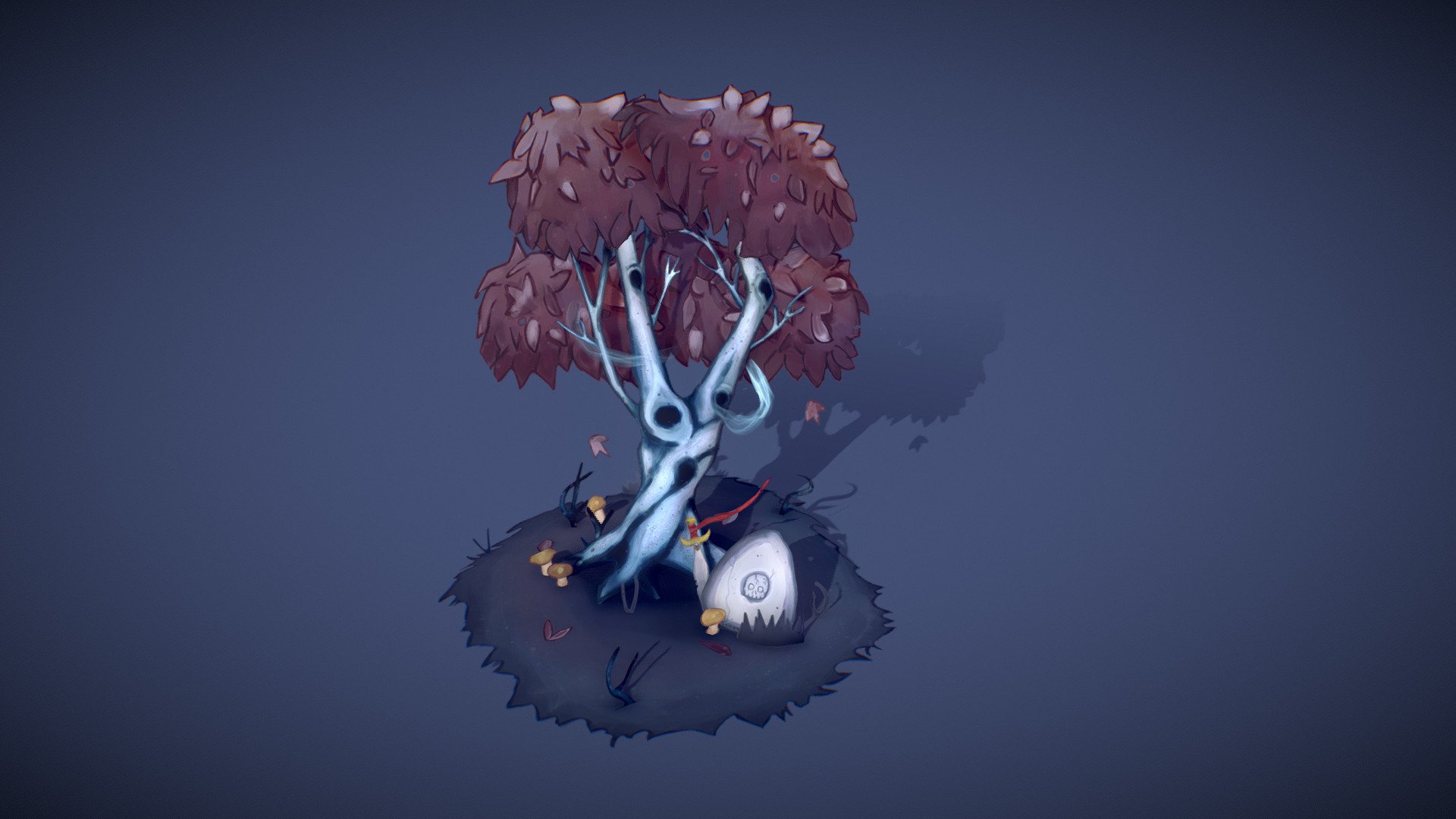 2.5D Tree - Stylized Course - CGMA Week 02 - 3D model by rp3d_ [9a91b2f ...