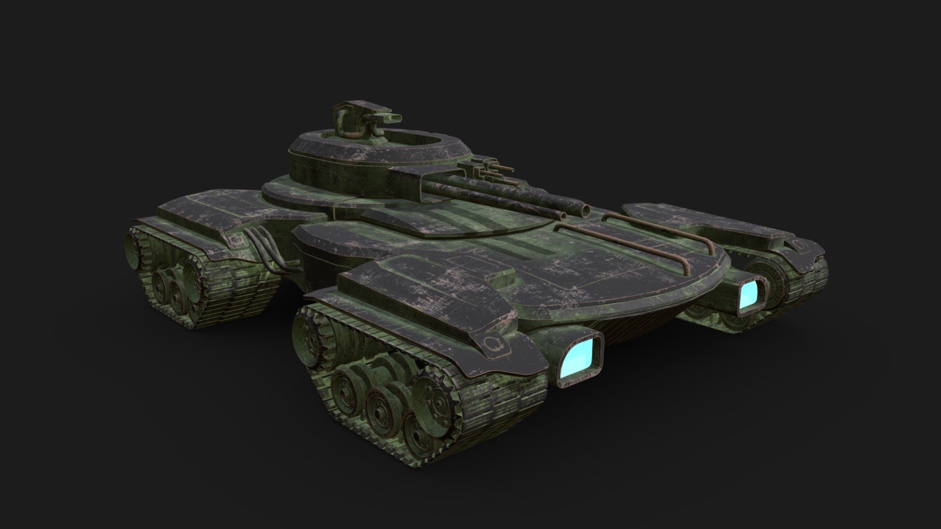 Futuristic Tank - 3D model by iagomoraes [9a9283d] - Sketchfab