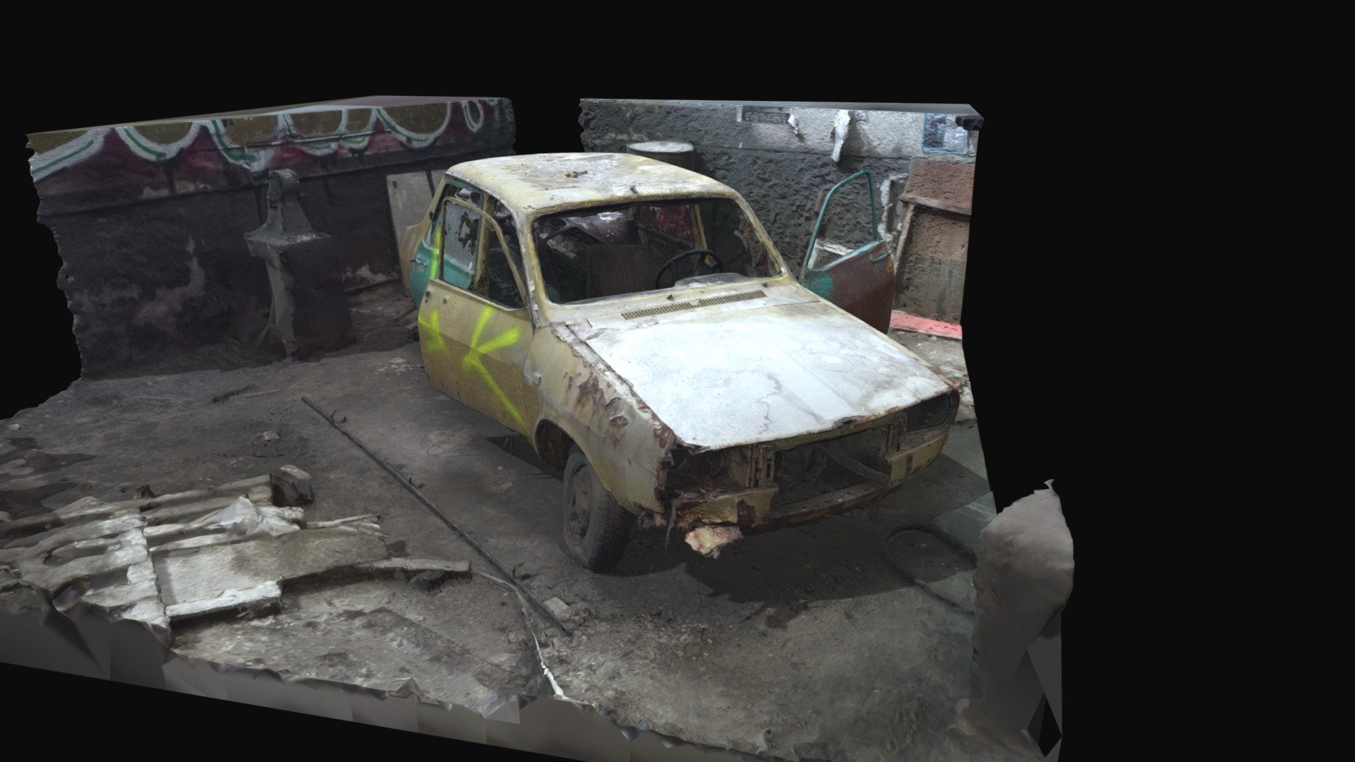Abandoned car - 3D model by Cris Cucuianu (@criscuc) [9a93885] - Sketchfab