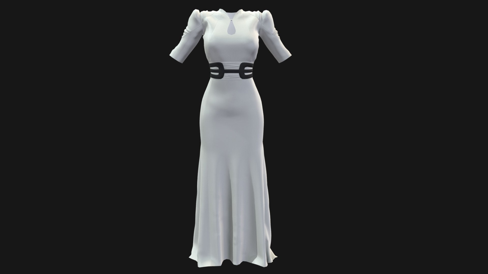 Long Royal Female Gown - Buy Royalty Free 3D model by 3dia [9a97665 ...