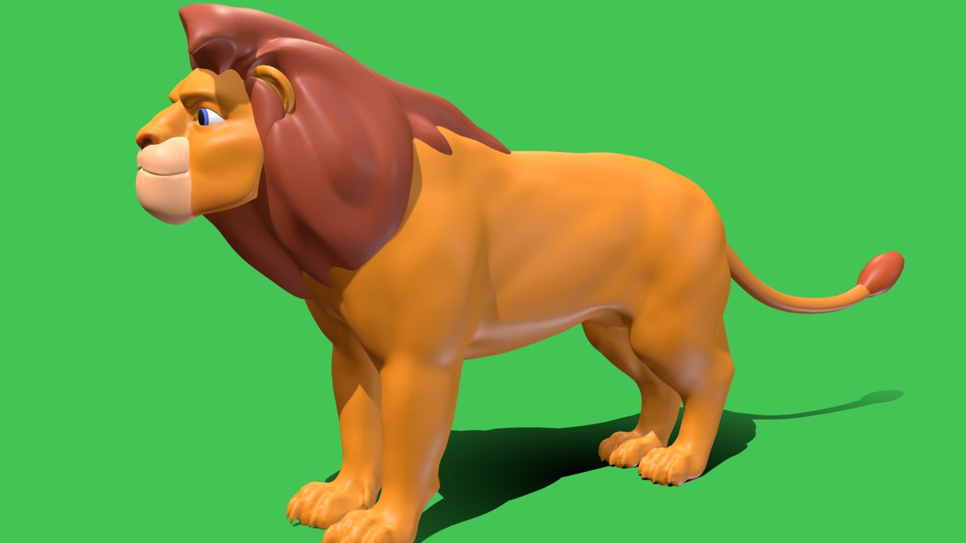 Animals_ Jungle_ Lion Male_1.1_ Base - Download Free 3D model by ...