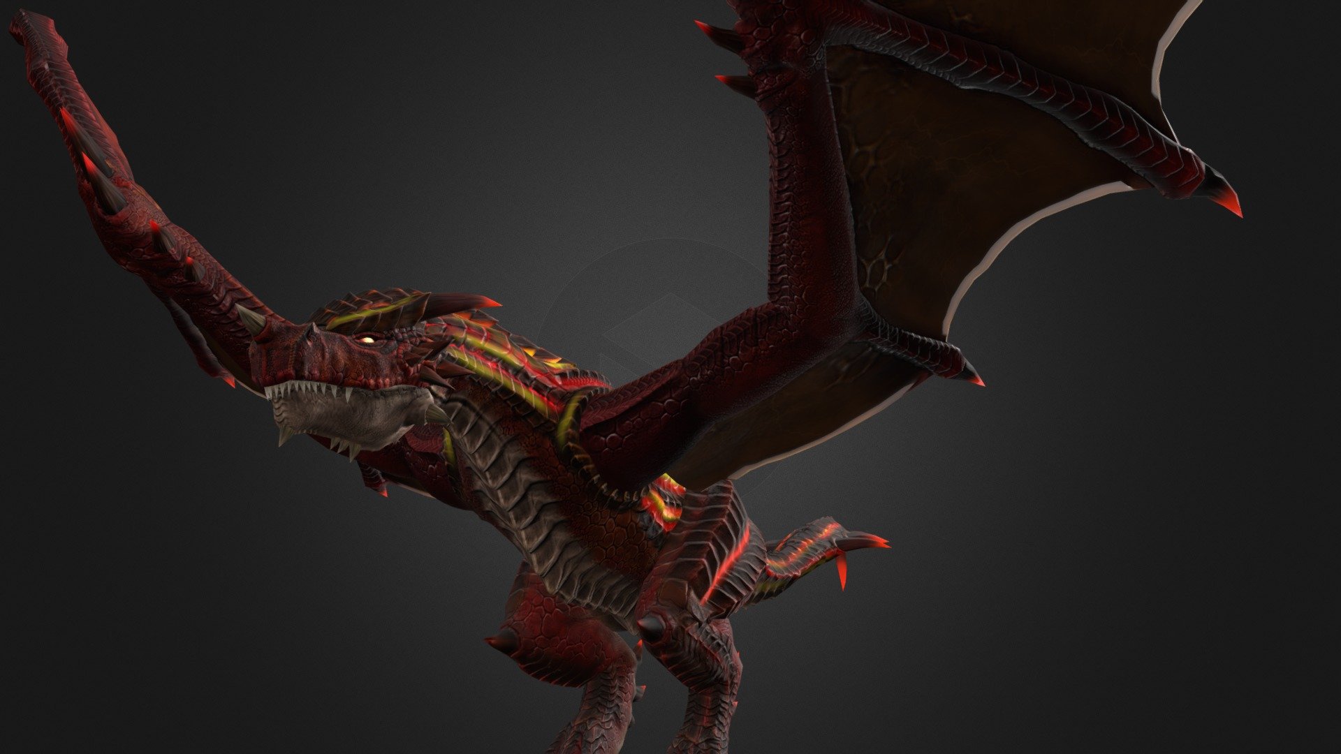 FireDragon - 3D model by Jun Long Guo (@JunLongGuo) [9aKvx1M] - Sketchfab