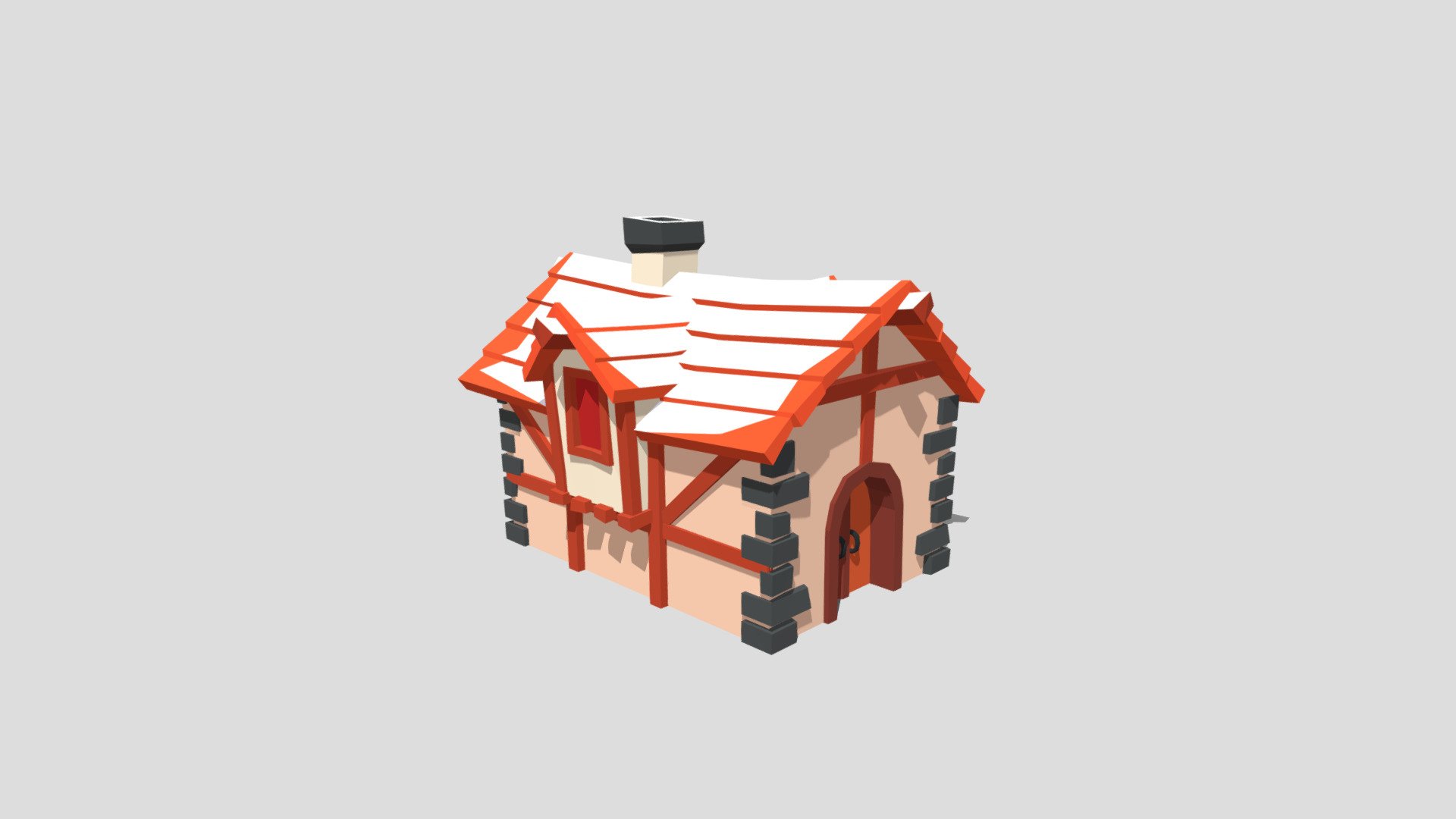 Low poly medieval house 5 - Download Free 3D model by assetfactory ...