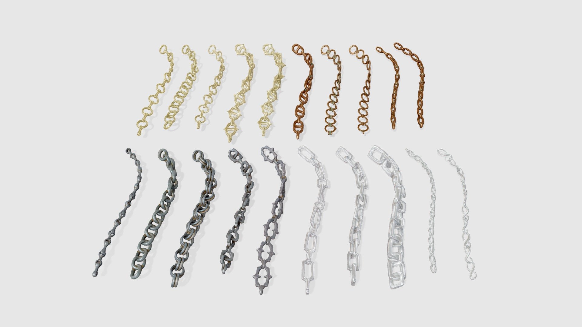 Medieval Chain Collection (Curves) - 3D model by SM5 by Heledahn ...