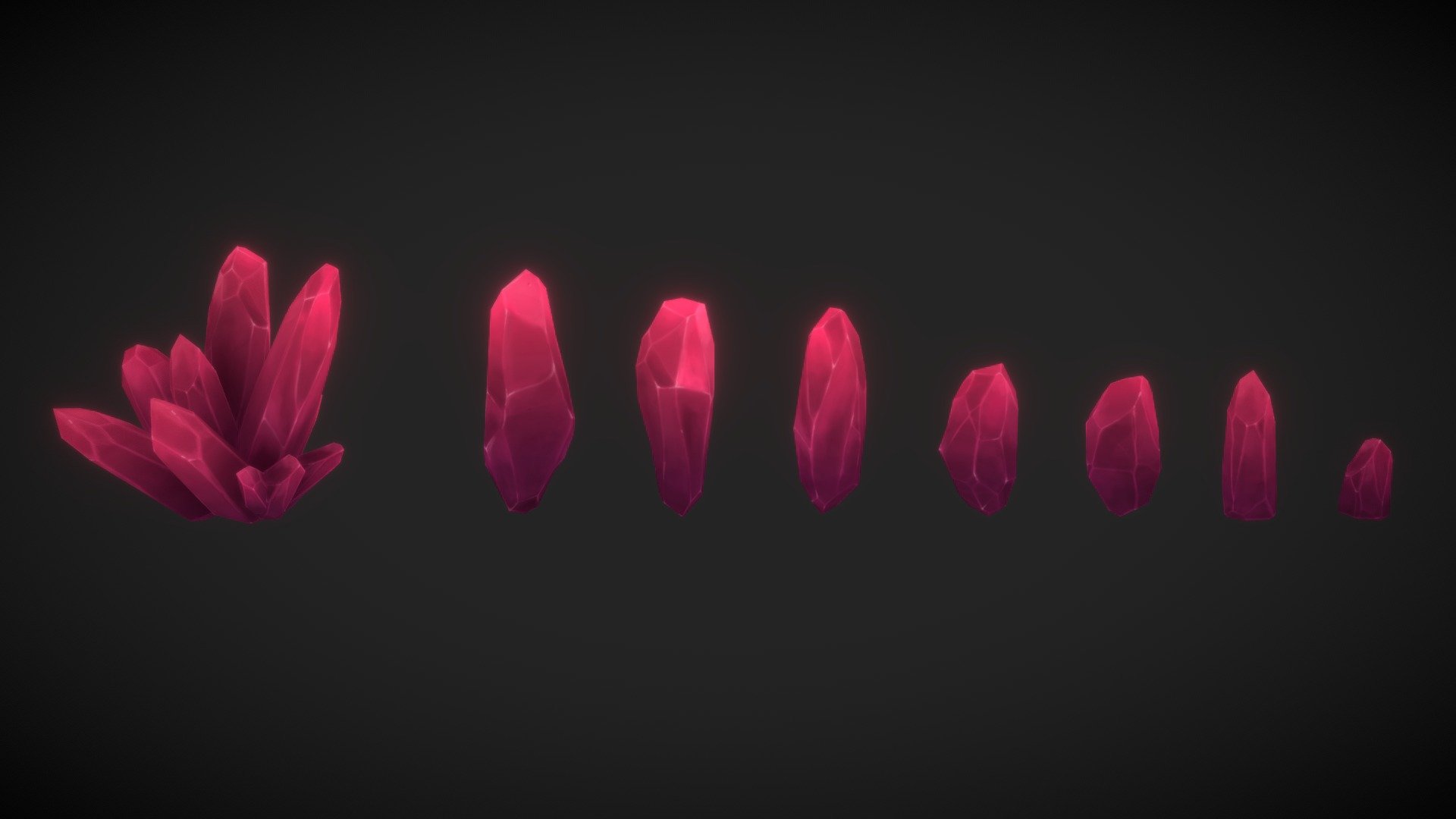 Stylized Crystal Gem pack - Handpainted - Download Free 3D model by ashkan.fancy [9aa1af6 ...