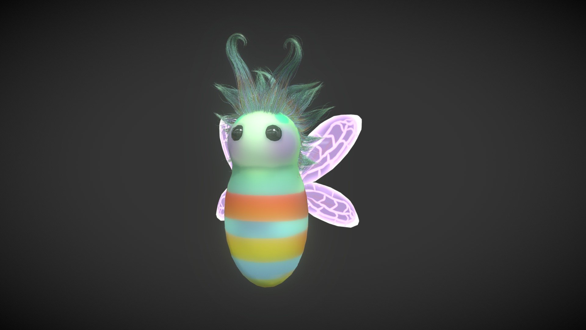 Test Hair bee - 3D model by daviscazar [9aa4f18] - Sketchfab