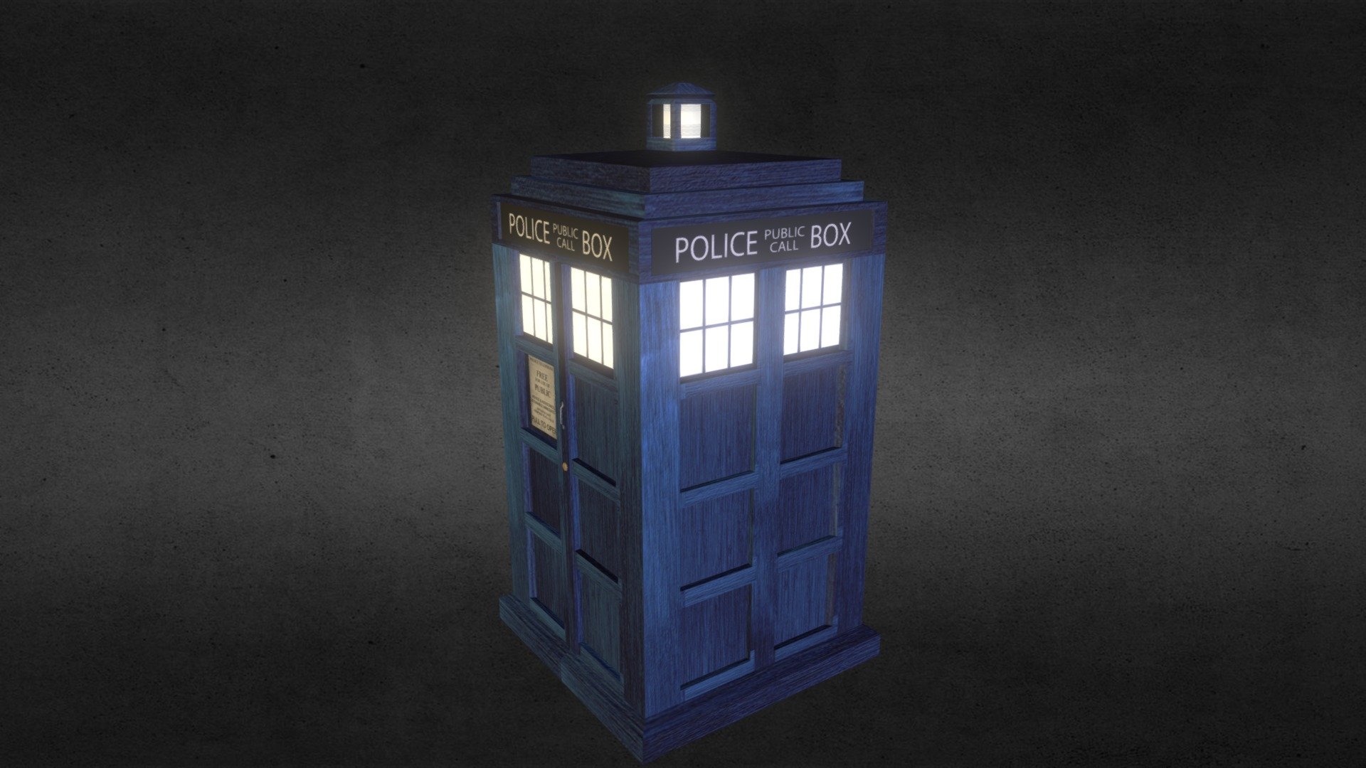 TARDIS - Download Free 3D model by apetrova.hanna [9aa688f] - Sketchfab