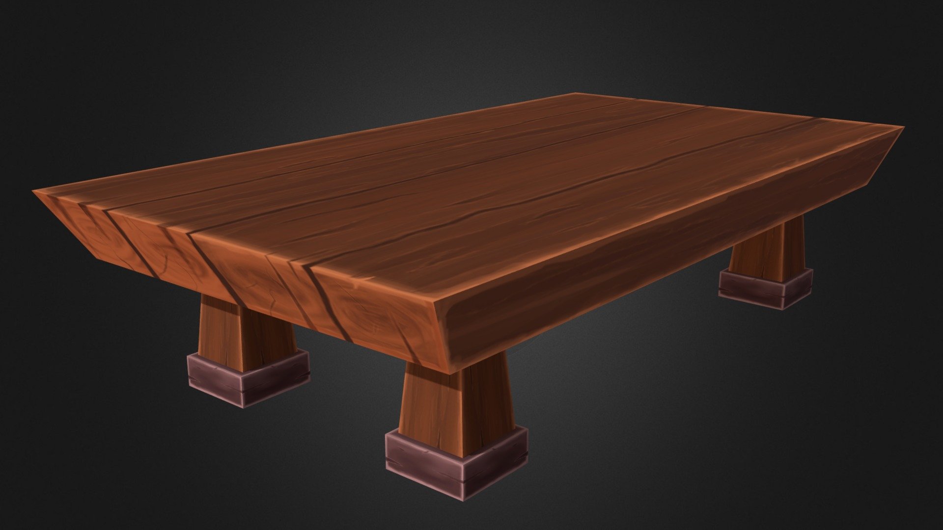Low Poly Hand Painted Table - 3D model by iLoveYourFace [9aa7e66 ...