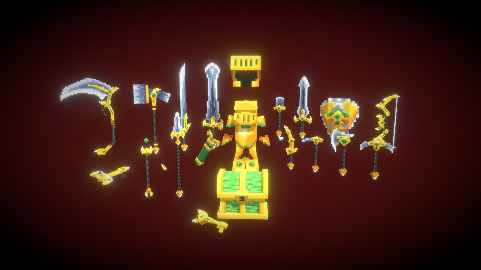 Elder Green Weapon & Tools - 3D model by Nyux xi (@Nyuxxi) [9ab4937 ...