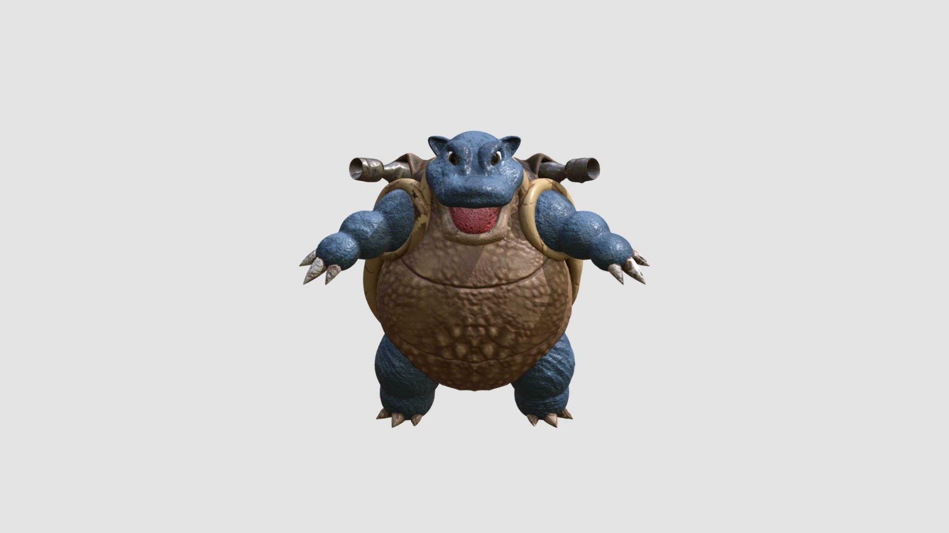 Blastoise Realistic - 3D model by Nicolas Perin (@NicolasPerin ...