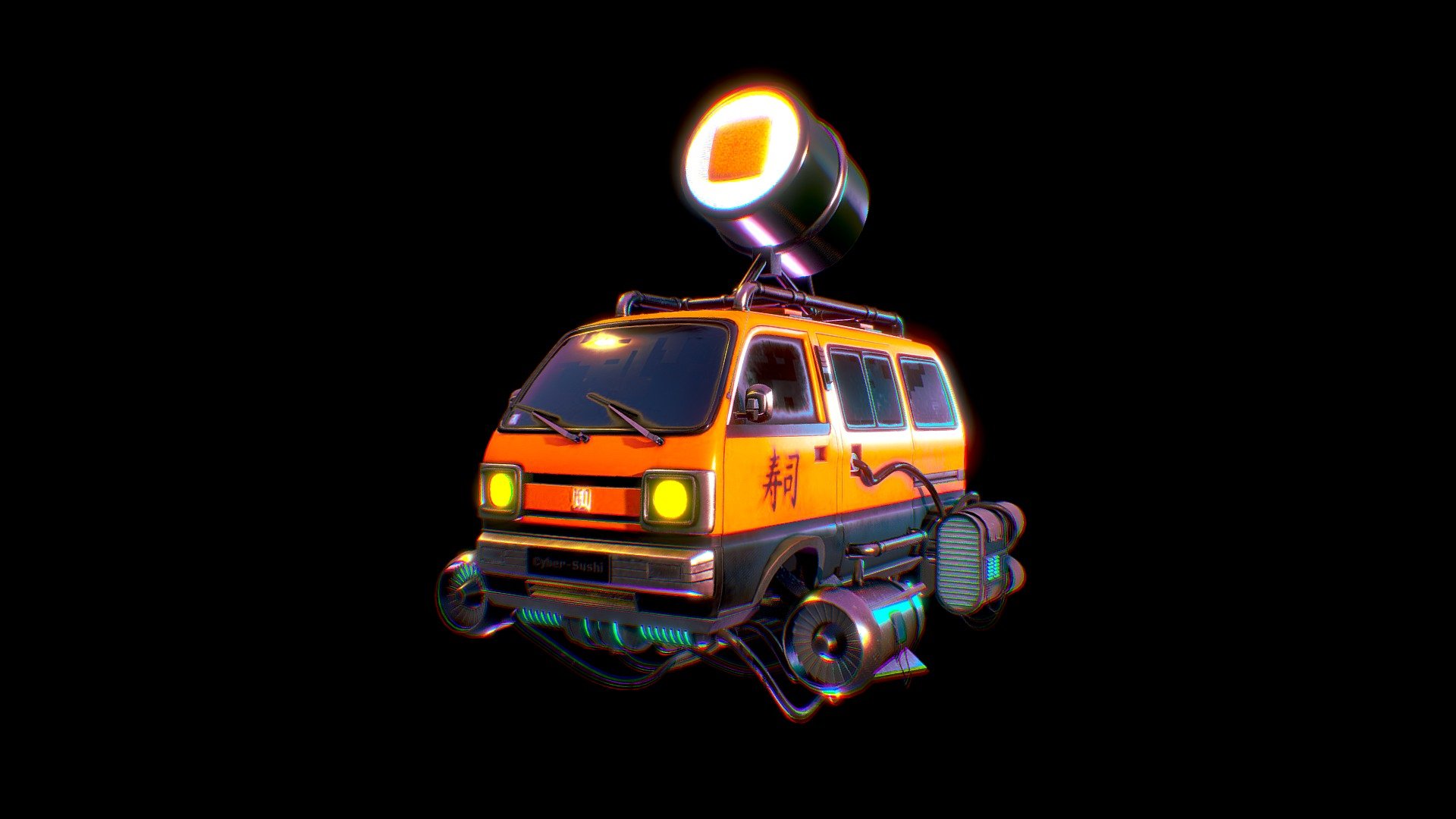 Flying Van - 3D model by Graphidraaws [9ab6126] - Sketchfab