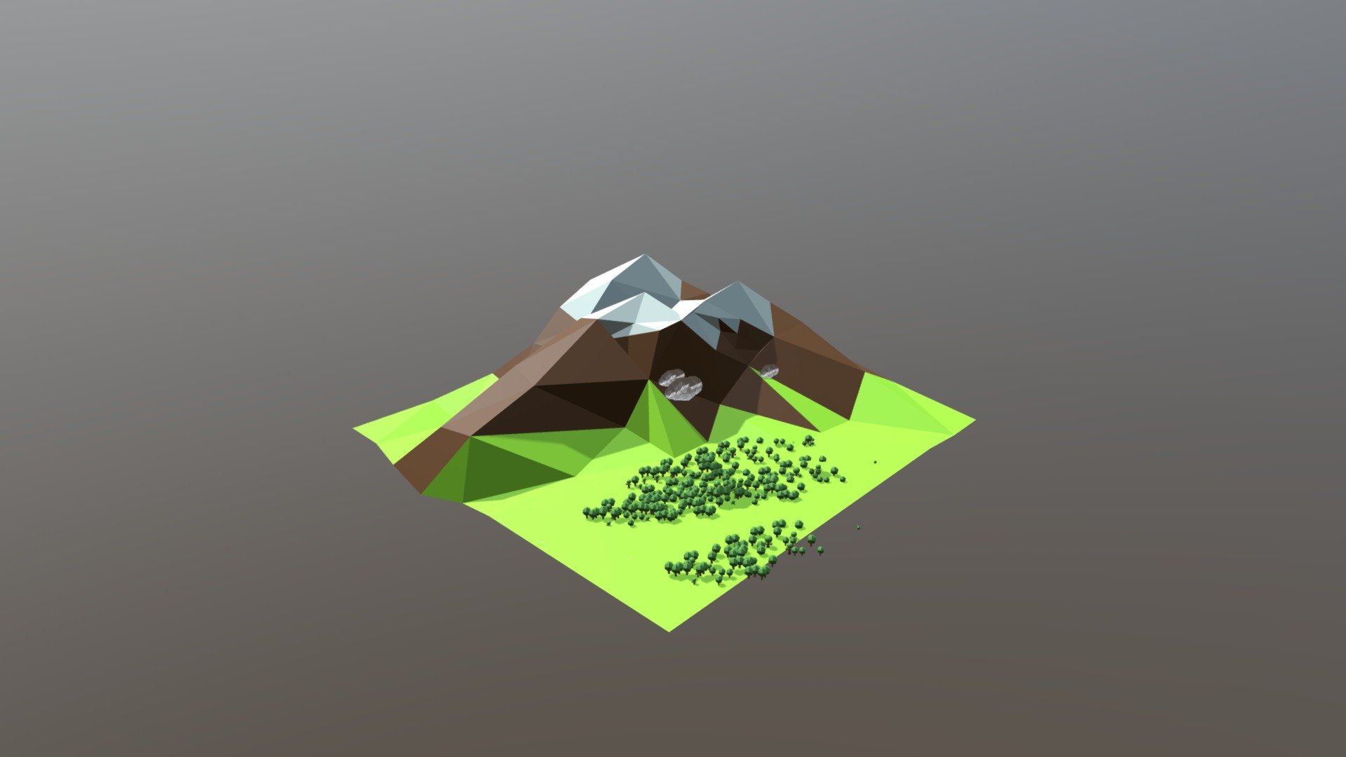 Low -Poly Mountain - 3D model by basdfaalls [9ab79f1] - Sketchfab