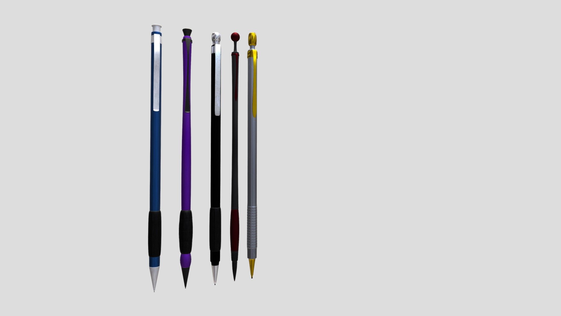 Machine Pencil Set - 3D model by A.Damian.Art [9abba5c] - Sketchfab