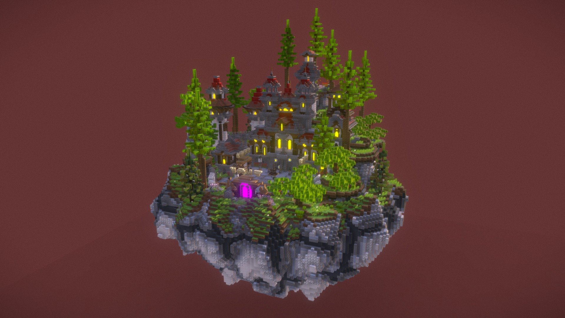 Ruby Castle Lobby - Download Free 3D model by Woship [9abbfc2] - Sketchfab