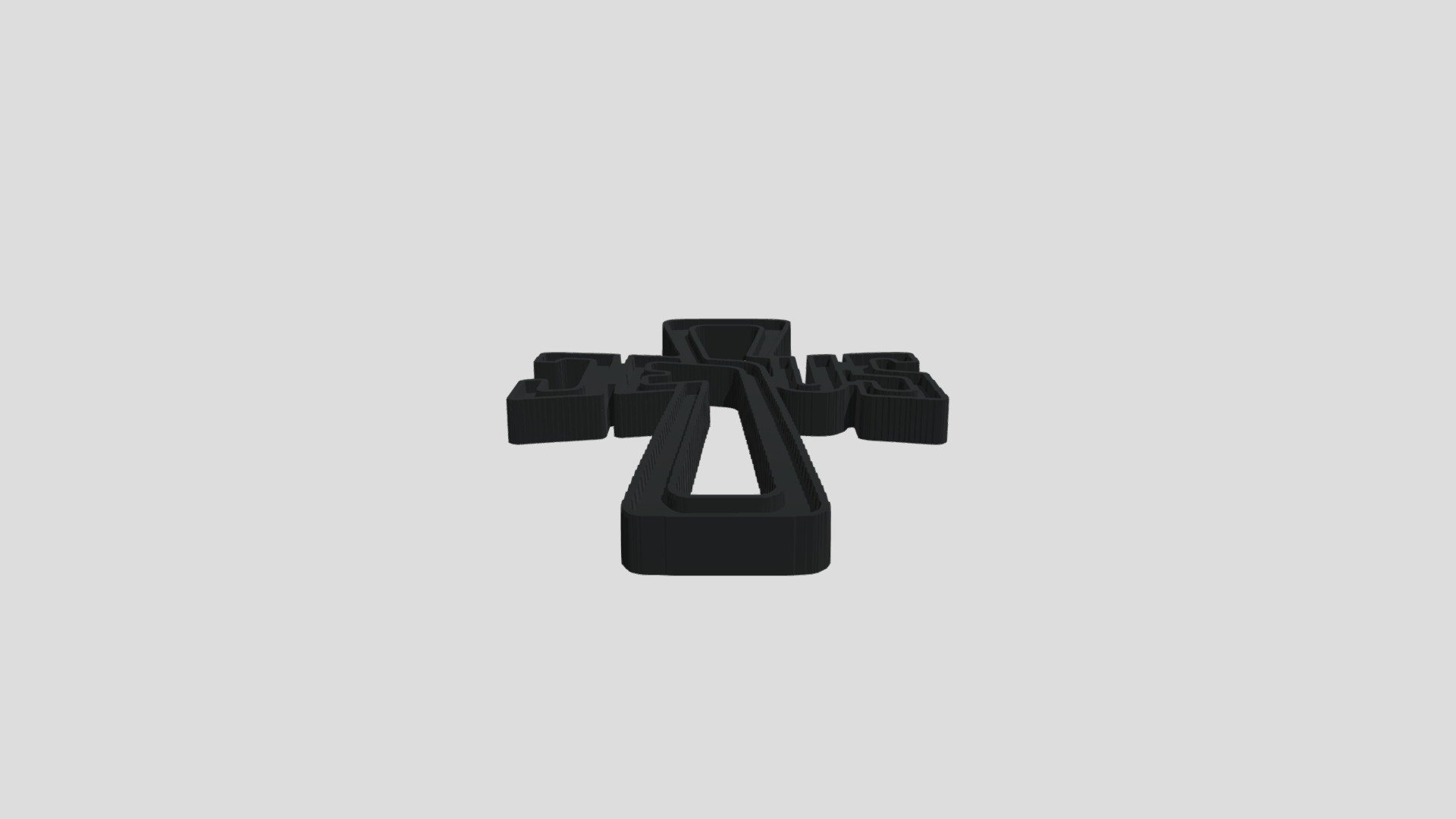 Cross with text Jesus 3D model - 3D model by Matl_ [9abeb2a] - Sketchfab