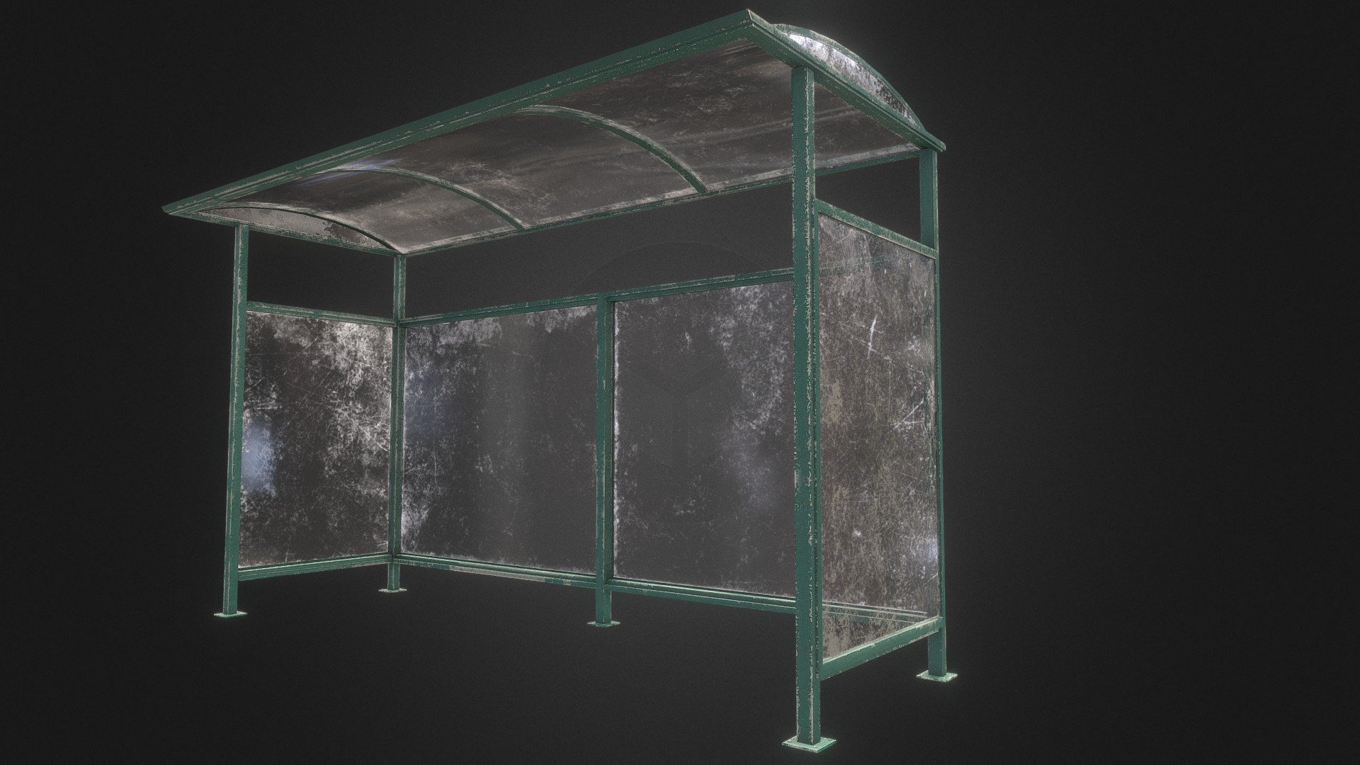 Bus stop - Waiting area Low poly - Buy Royalty Free 3D model by Mkc ...