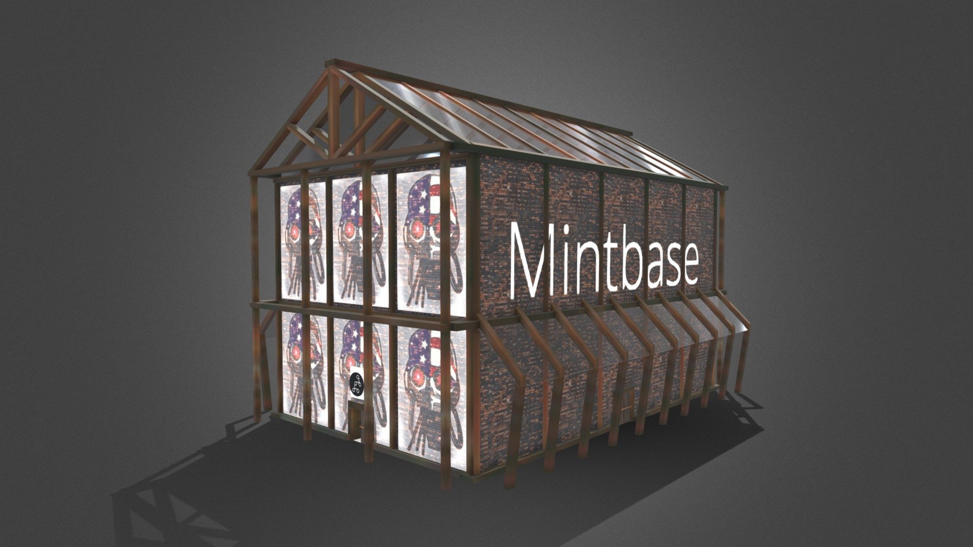Mintbase | Art Gallery | Decentraland - 3D model by Low Poly Models (@LowPolyModelsWorld ...