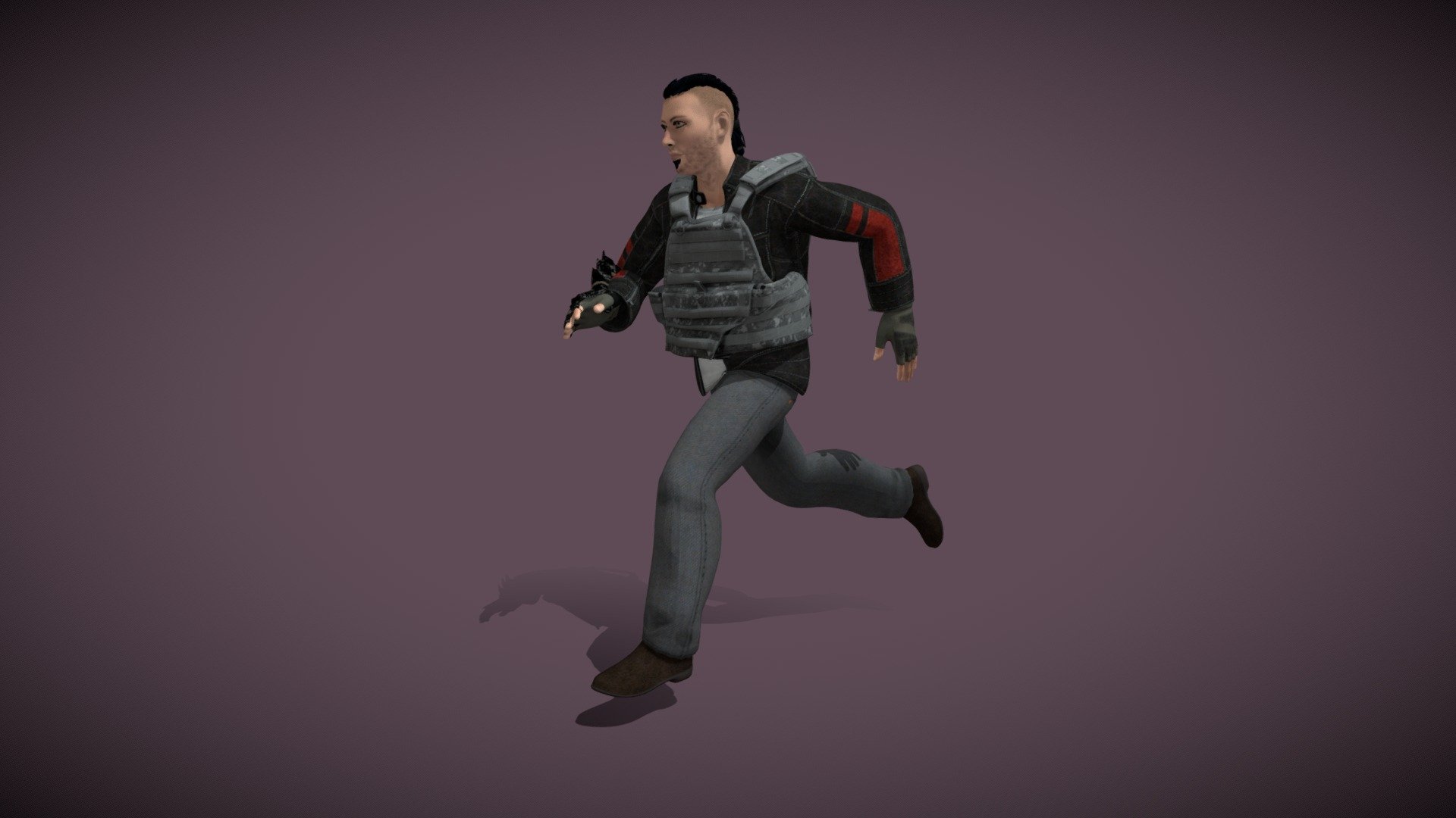 Running Man with Combat Vest and Arm Shield - 3D model by LasquetiSpice ...