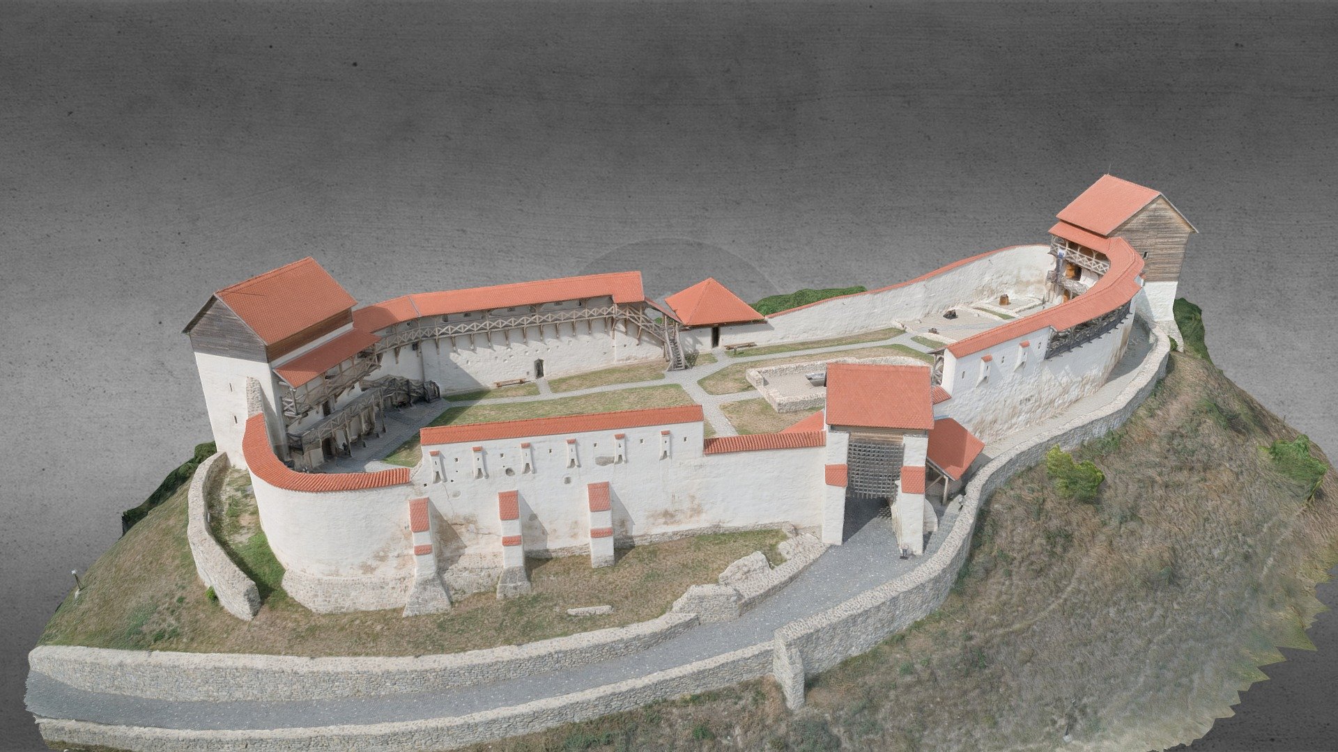 Cetatea Feldioara- Marienburg medieval fortress - Buy Royalty Free 3D ...