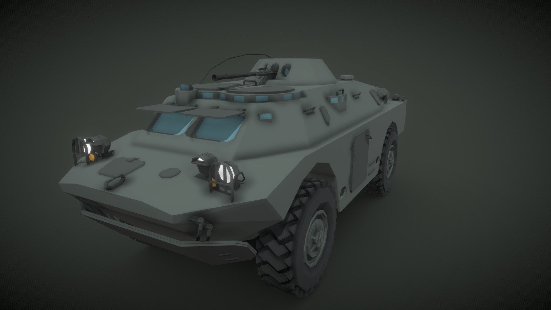 Low Poly BRDM 2 - 3D model by MLGprogect [9ac5405] - Sketchfab